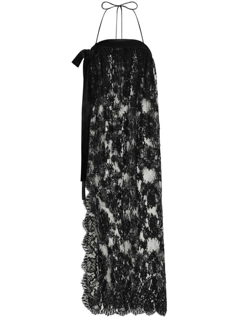 Dolce & Gabbana レディース ブラック シャンティレース ドレス Dolce & Gabbana レディース ブラック シャンティレース ドレス