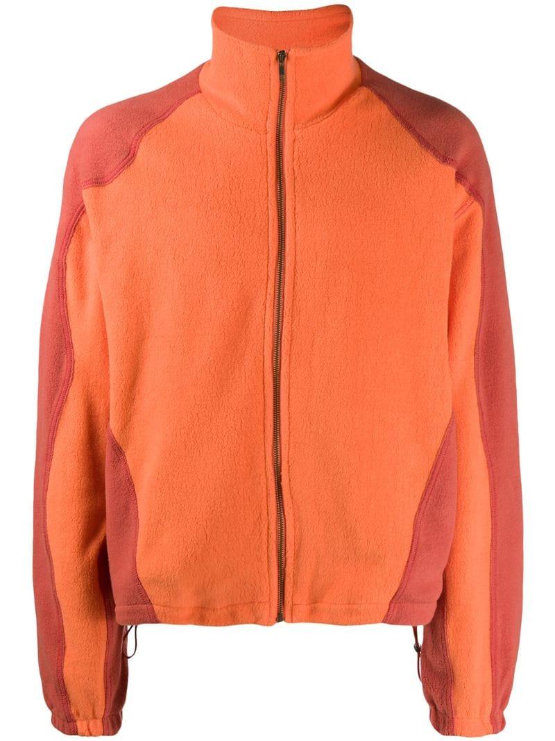 GmbH Cotton Colour Block Fleece Jacket in Orange for Men - Lyst