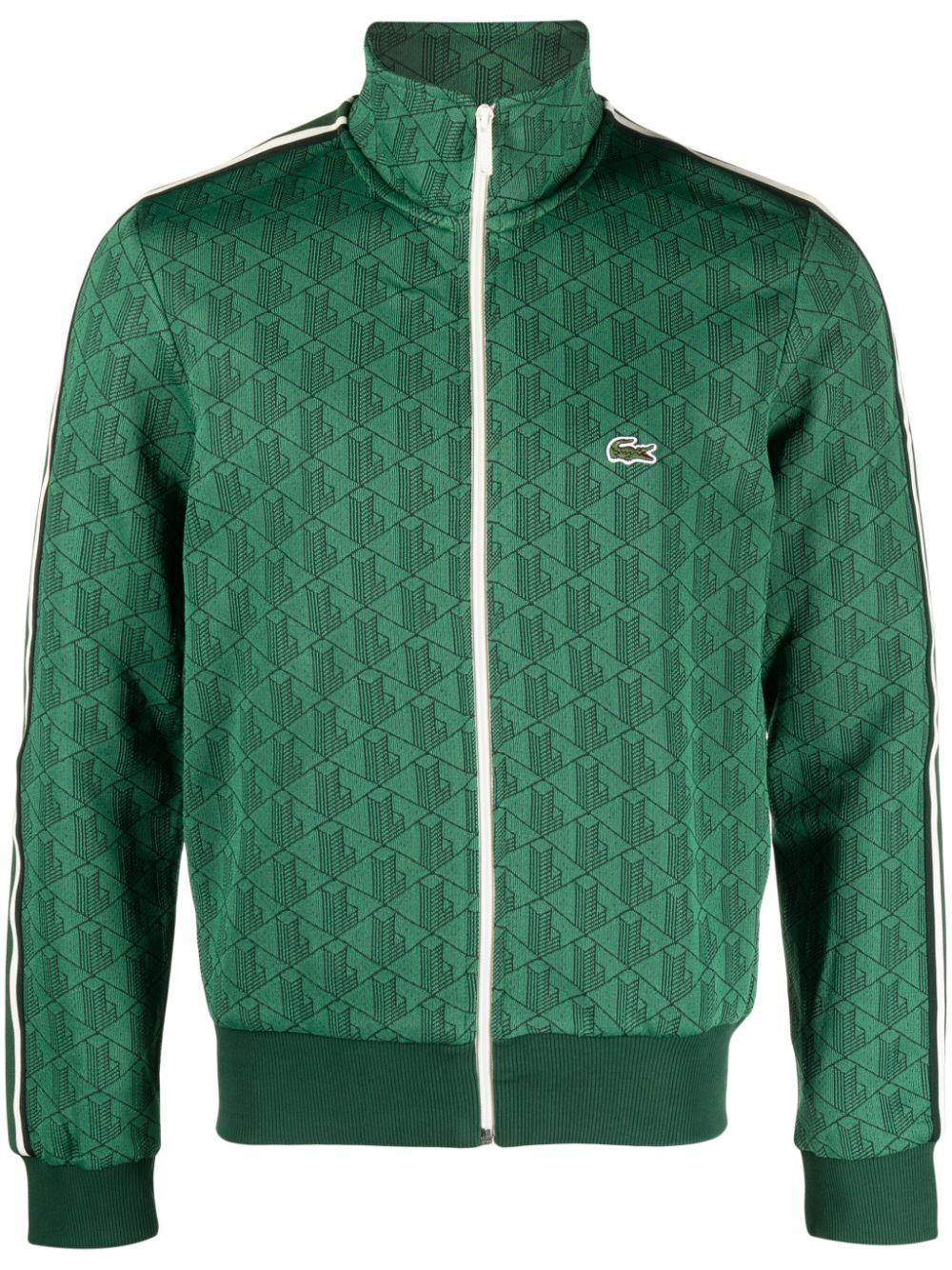 Lacoste Paris Monogram-Jacquard Track Jacket in Green for Men | Lyst UK