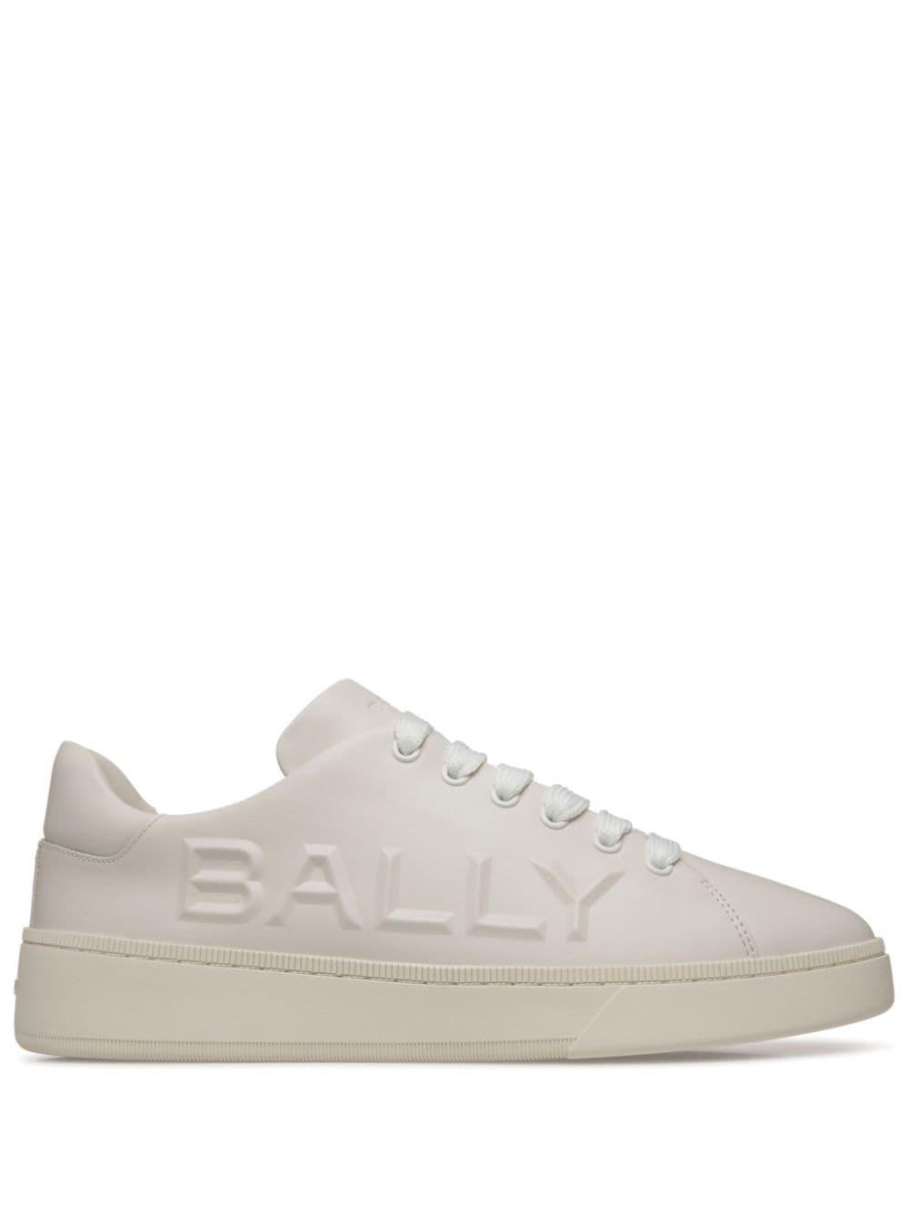 Bally Raise Logo-Embossed Leather Trainers in White for Men | Lyst