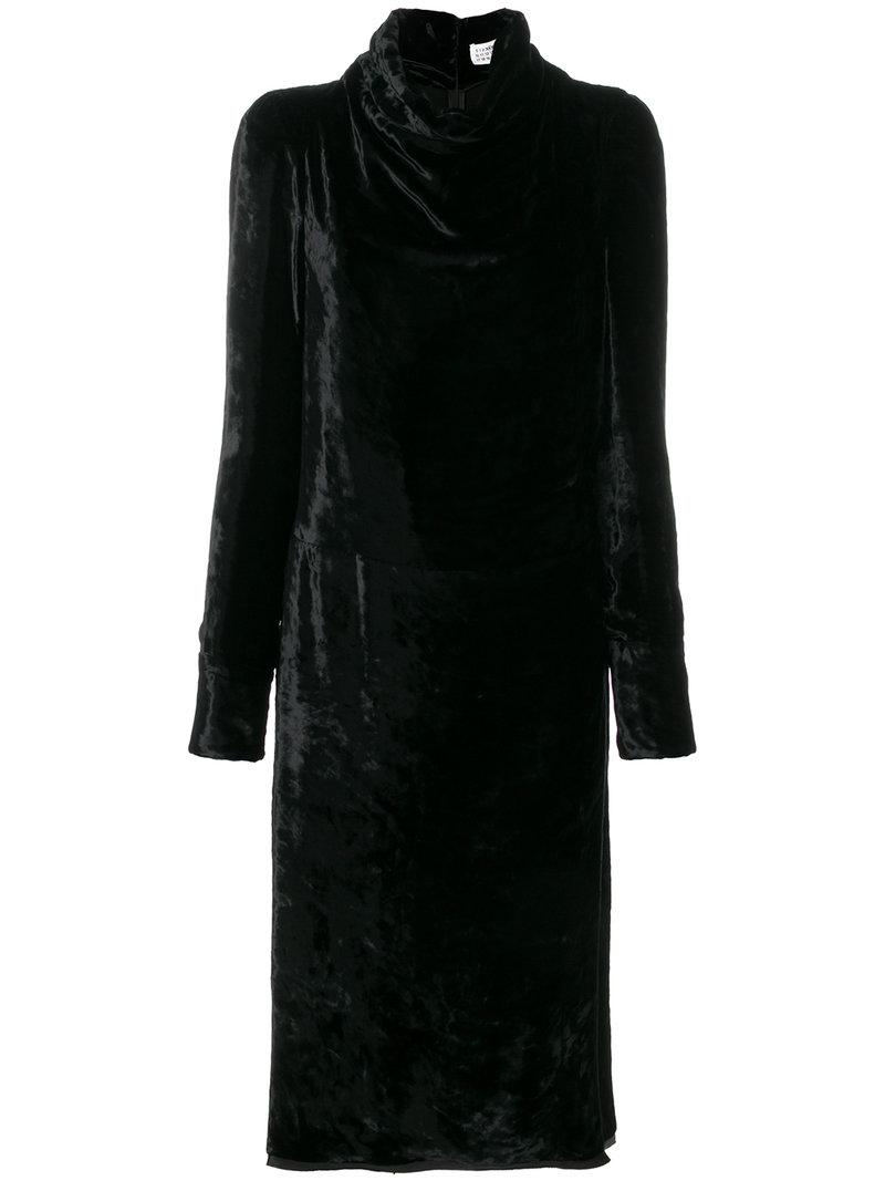 Lyst - Maison Margiela Textured Mid-length Dress in Black Lyst - Maison Margiela Textured Mid-length Dress in Black