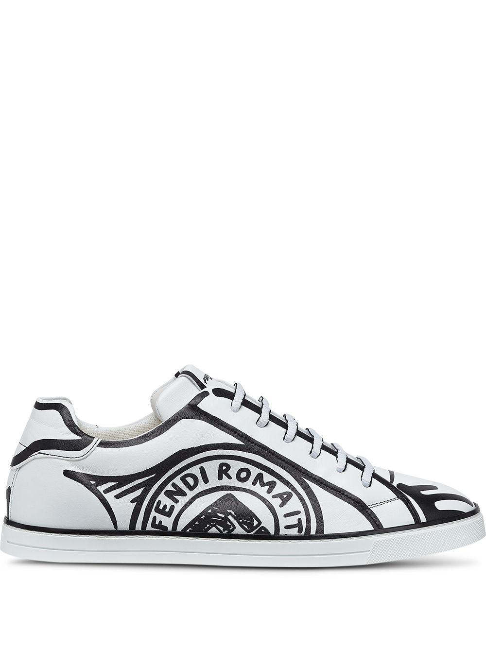 Fendi X Joshua Vides Roma Sneakers in White for Men | Lyst