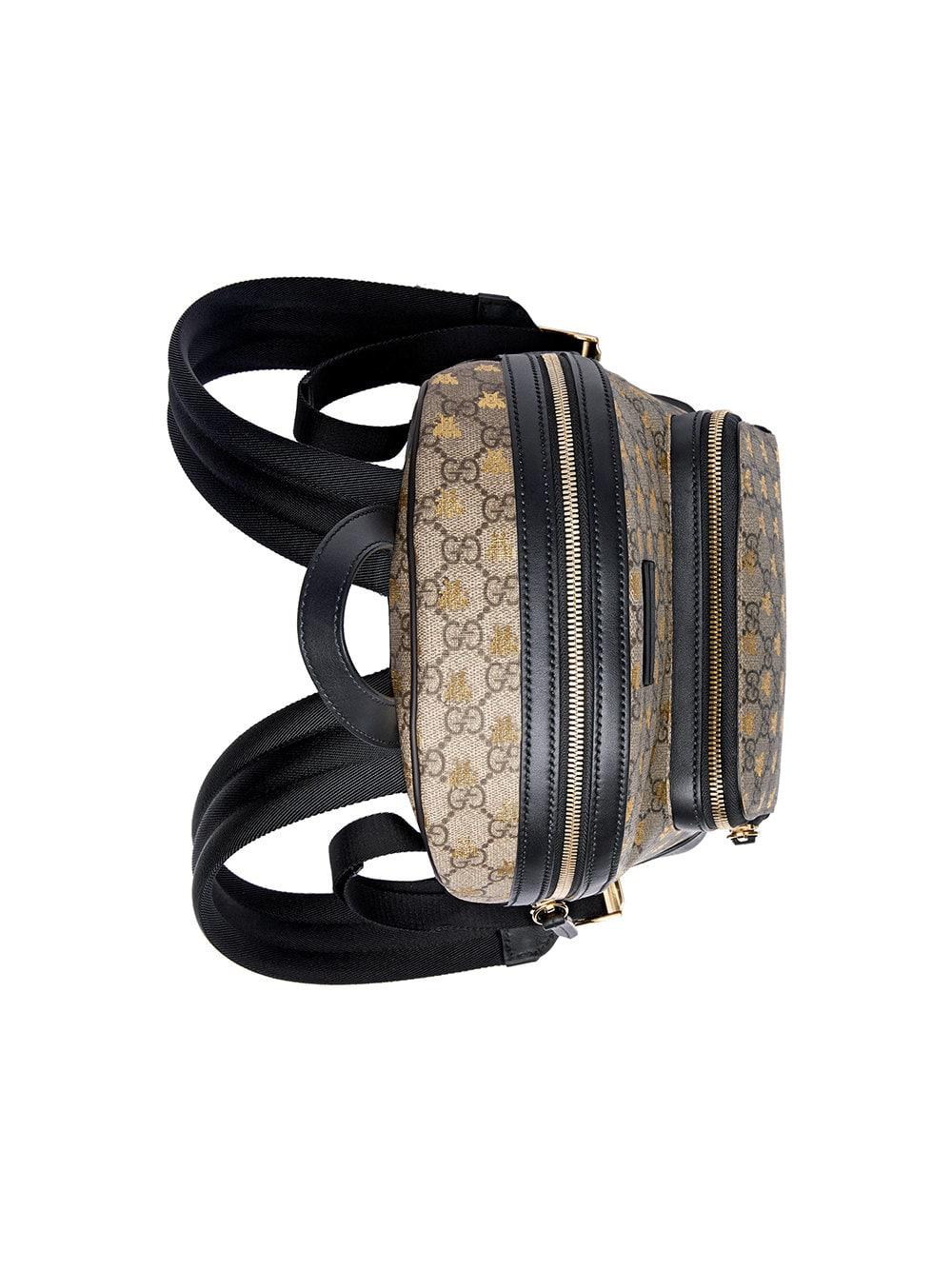 Gucci Canvas Gg Supreme Bees Backpack - Lyst
