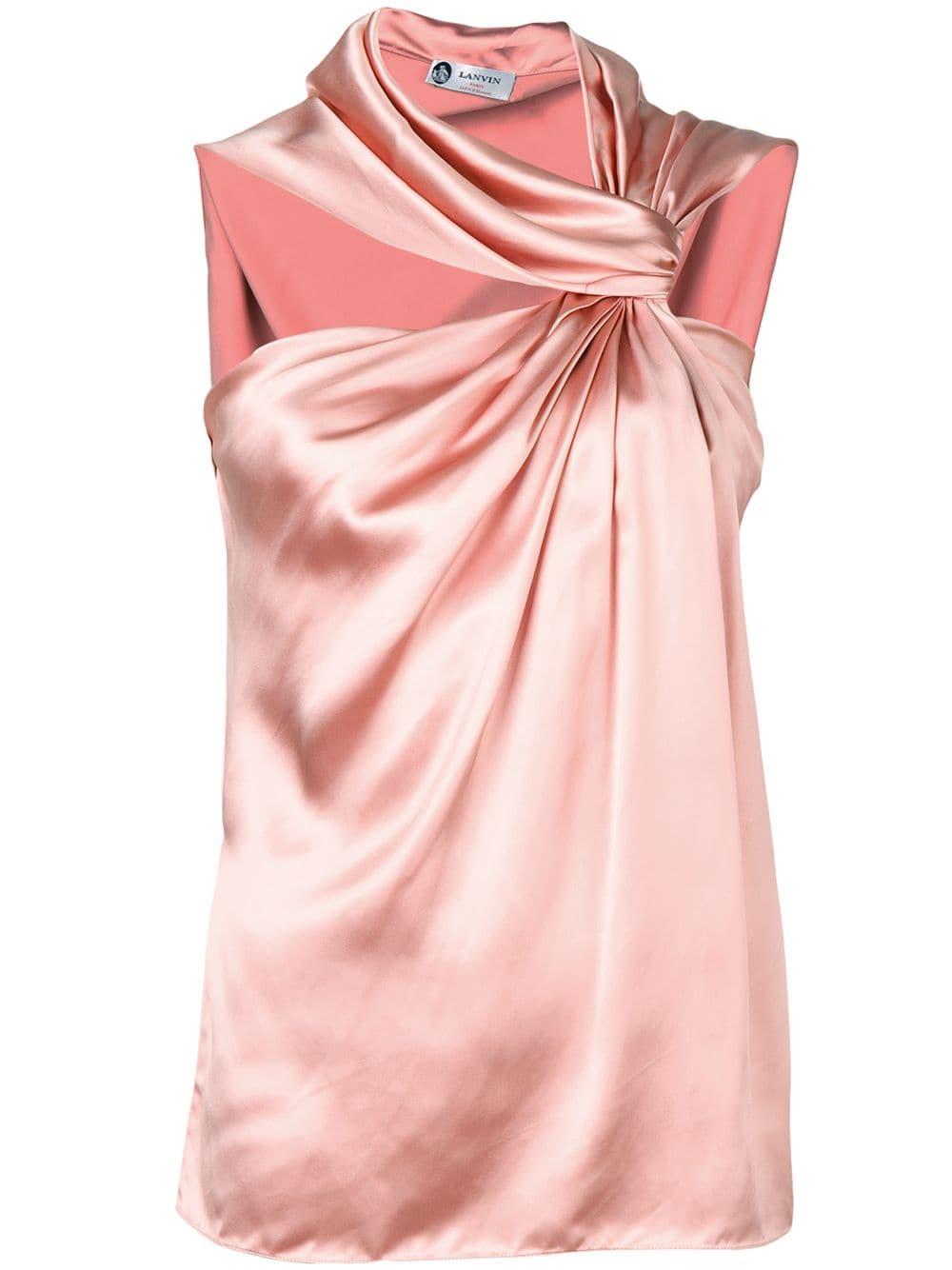 Lanvin Gathered Top in Pink - Lyst