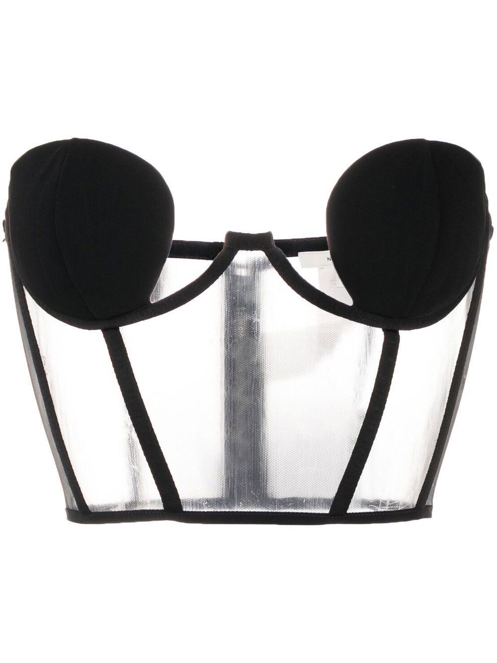 Nensi Dojaka Cut-out Bustier Top in Black | Lyst