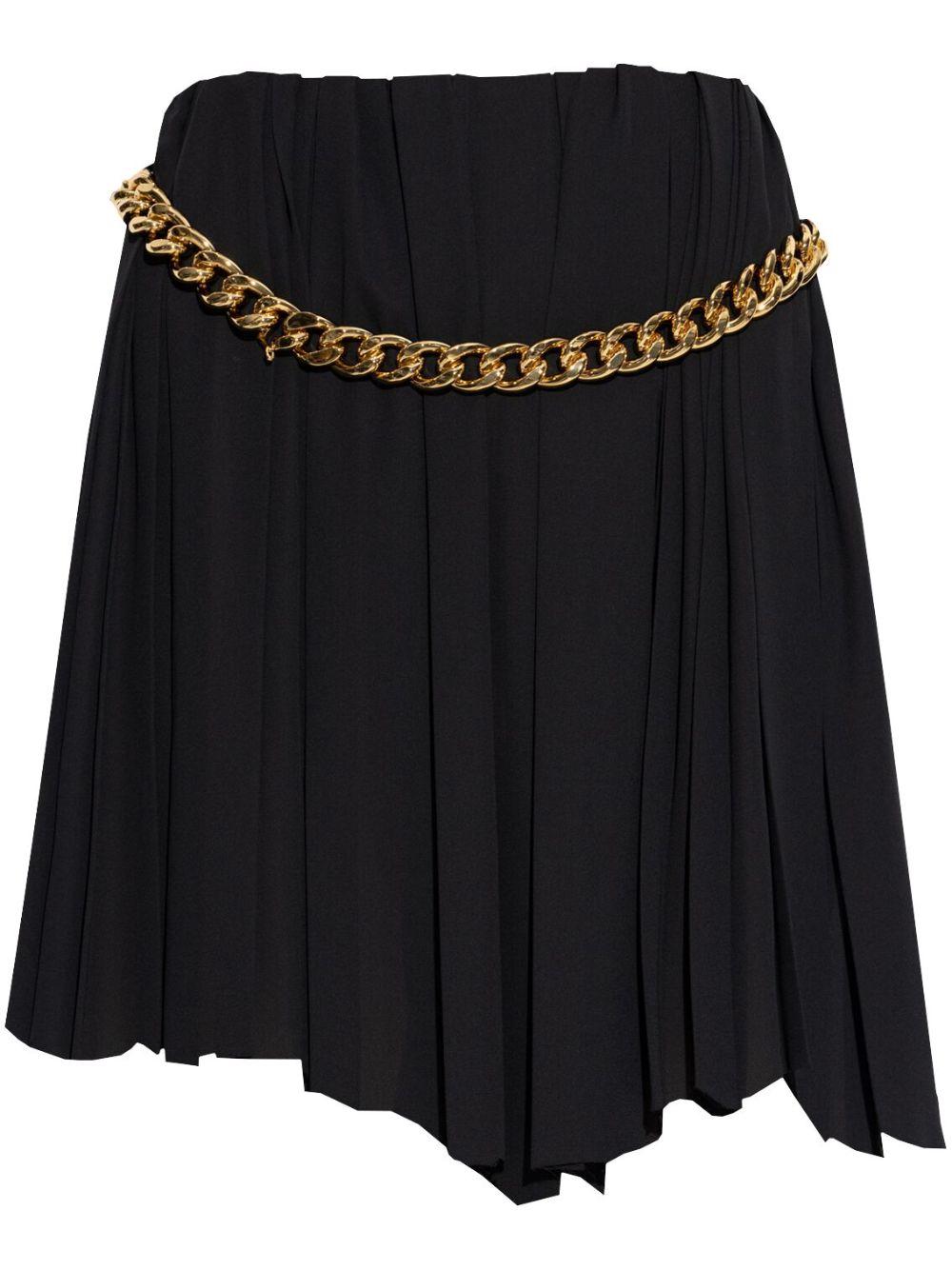 Balenciaga Chain Pleated Skirt in Black | Lyst