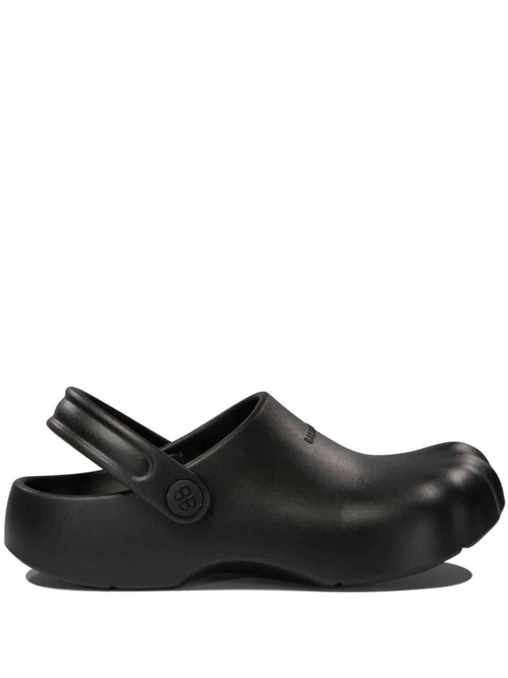 Balenciaga X Crocs Logo-embossed Platform Loafers in Black | Lyst