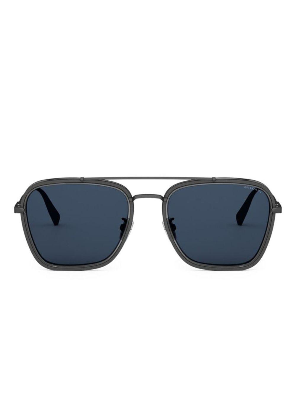 BVLGARI Pilot-Frame Sunglasses in Blue for Men | Lyst UK