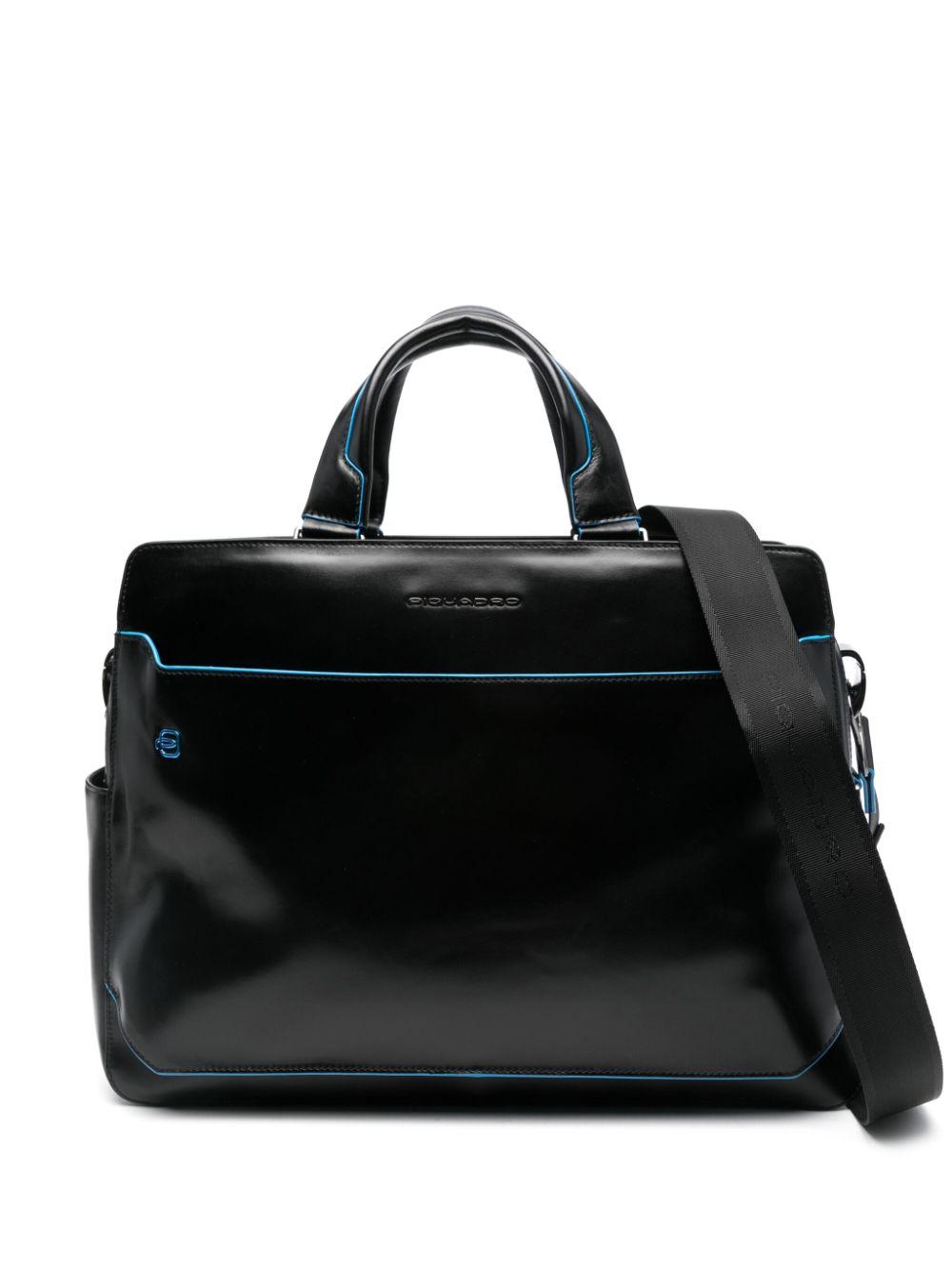 Piquadro Logo-appliqué Laptop Bag in Black for Men | Lyst
