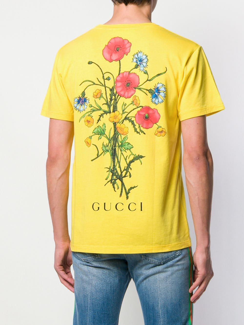 Gucci Cotton Chateau Marmont T-shirt in Yellow for Men - Lyst