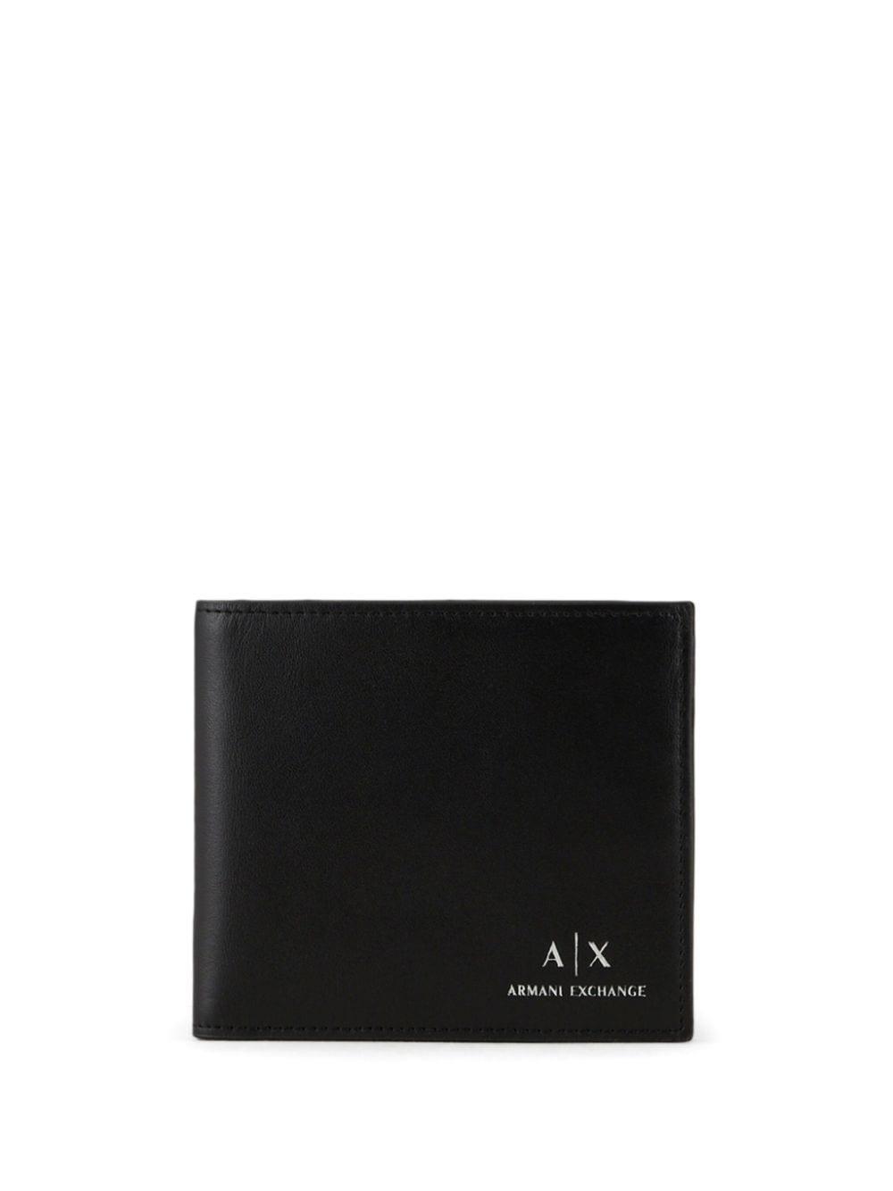 ARMANI EXCHANGE Logo-Print Bifold Wallet in Black for Men | Lyst UK