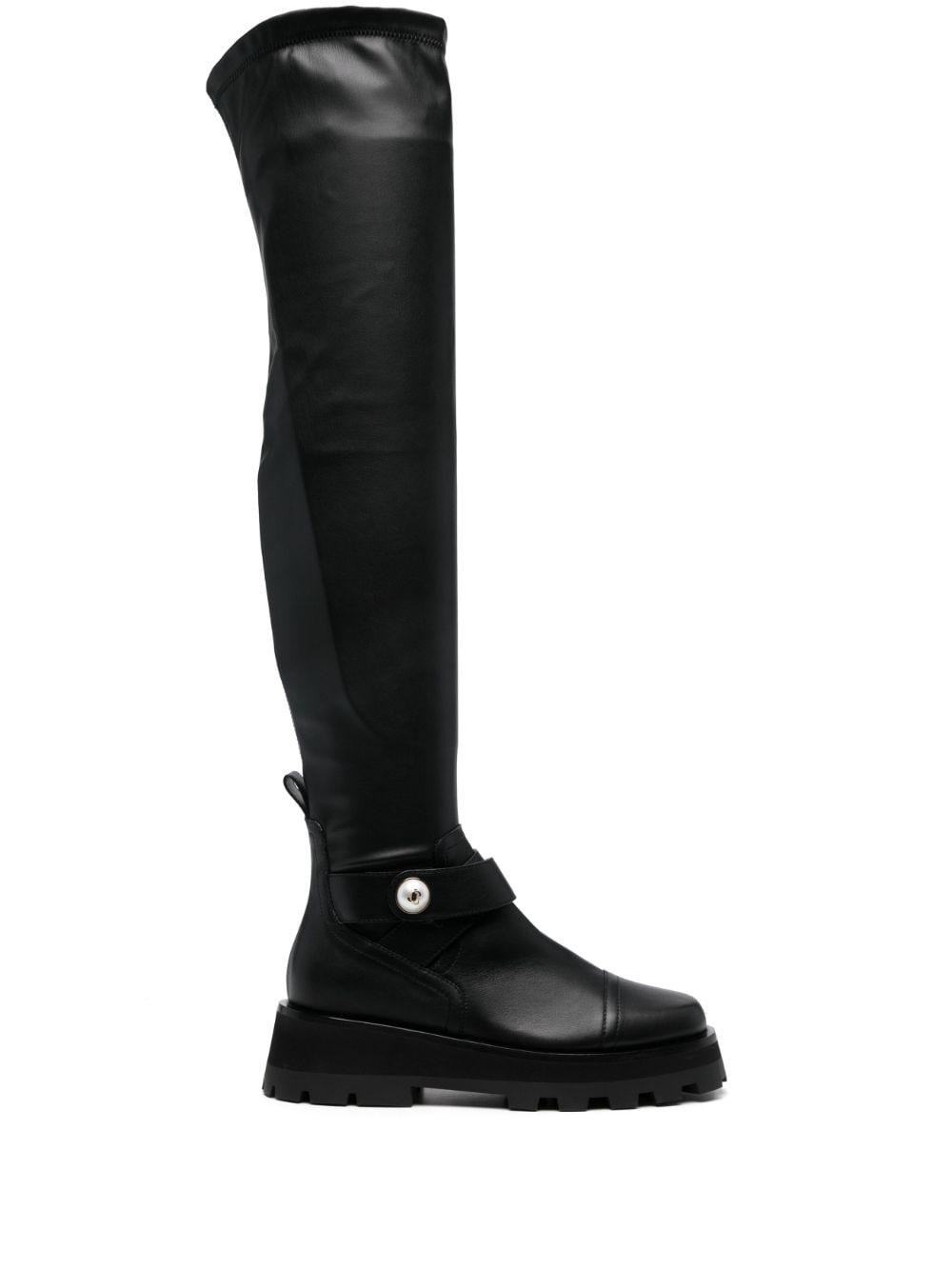 Jimmy Choo Meena Knee Boot in Black | Lyst
