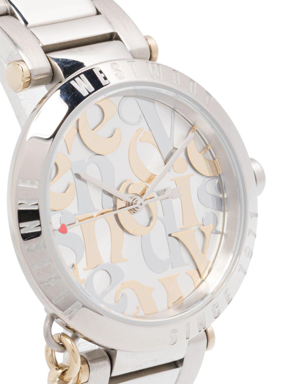 Vivienne Westwood レディース ホワイト オーブ ロゴマニア 32mm Vivienne Westwood レディース ホワイト オーブ ロゴマニア 32mm