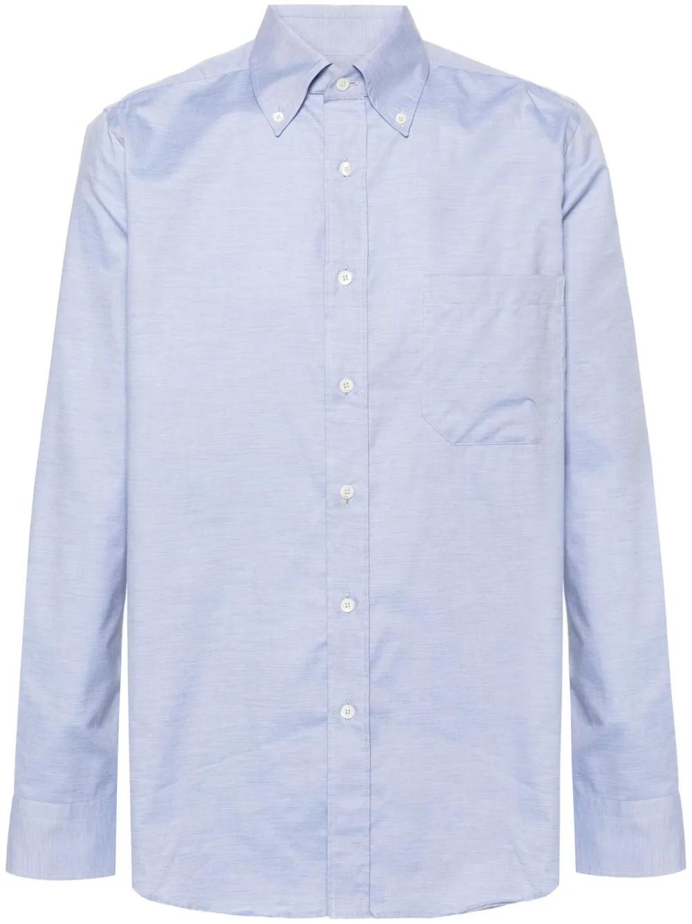 Canali Cotton Shirt in Blue for Men | Lyst UK