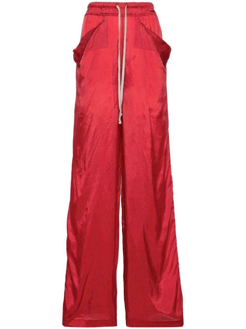 Rick Owens Textured Straight Trousers | Lyst