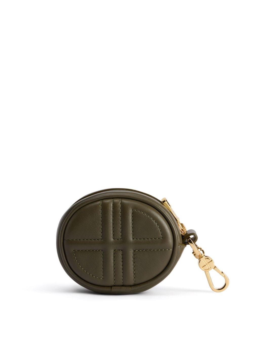 Patou Mini Jp Leather Pouch in Green | Lyst UK