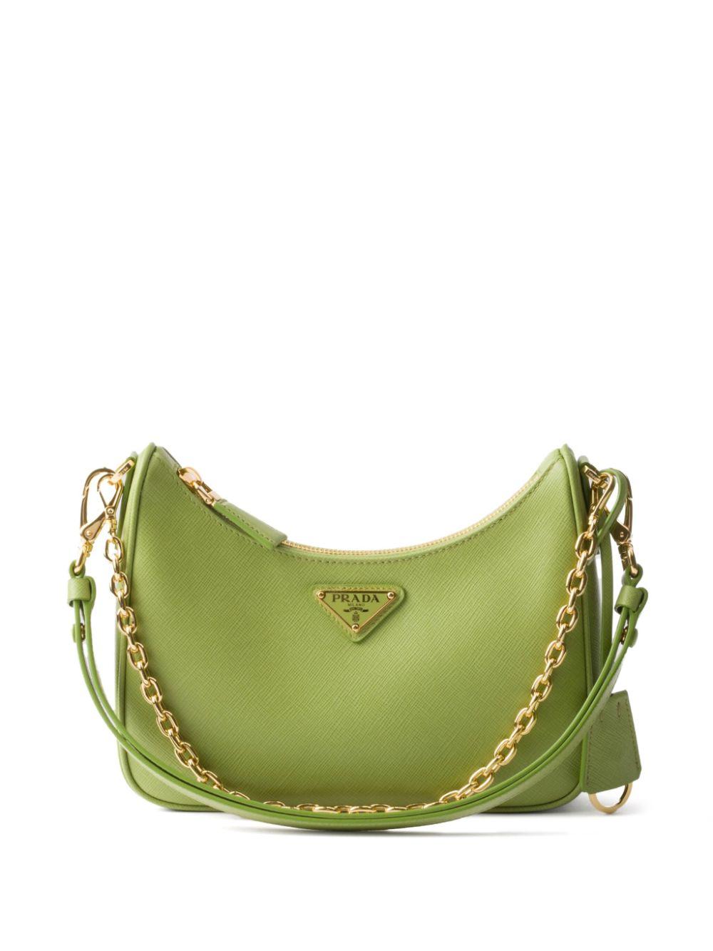 Prada Re-Edition Saffiano Leather Mini Bag in Green | Lyst