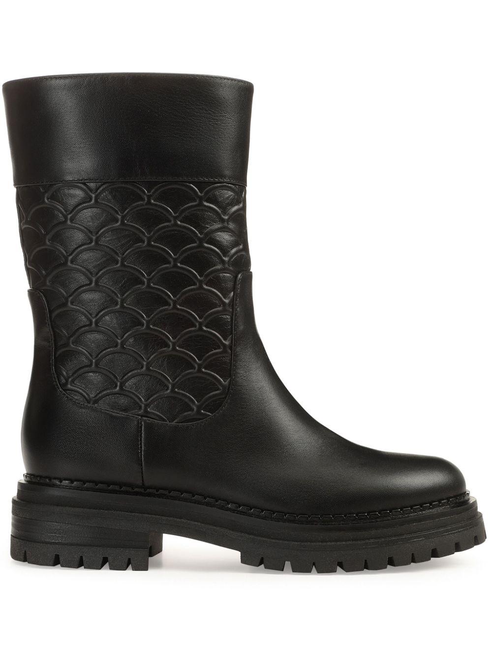 Sergio Rossi Mermaid 3D Ankle Boots in Black | Lyst