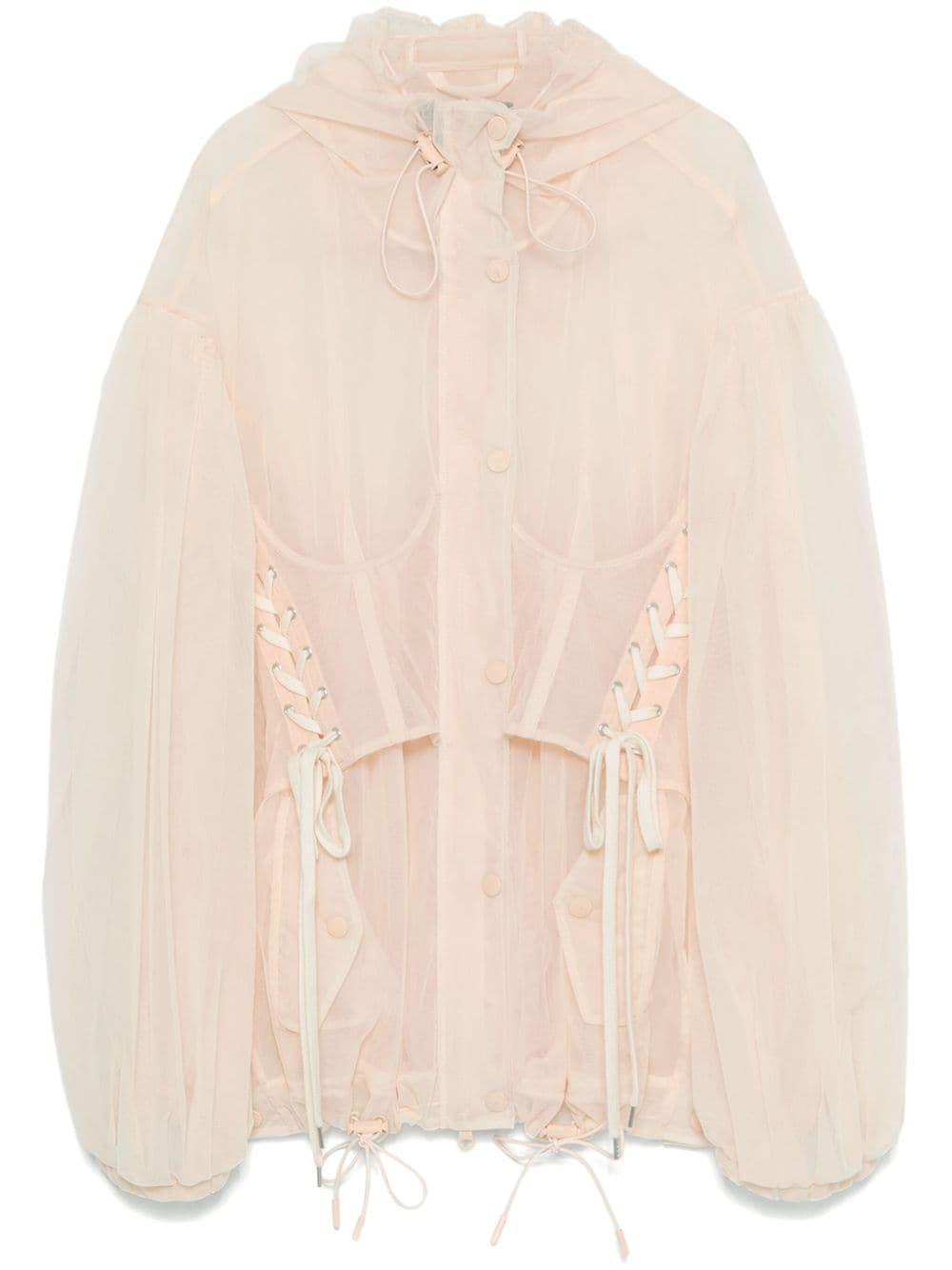 Simone Rocha Corset Sheer Jacket in Natural | Lyst