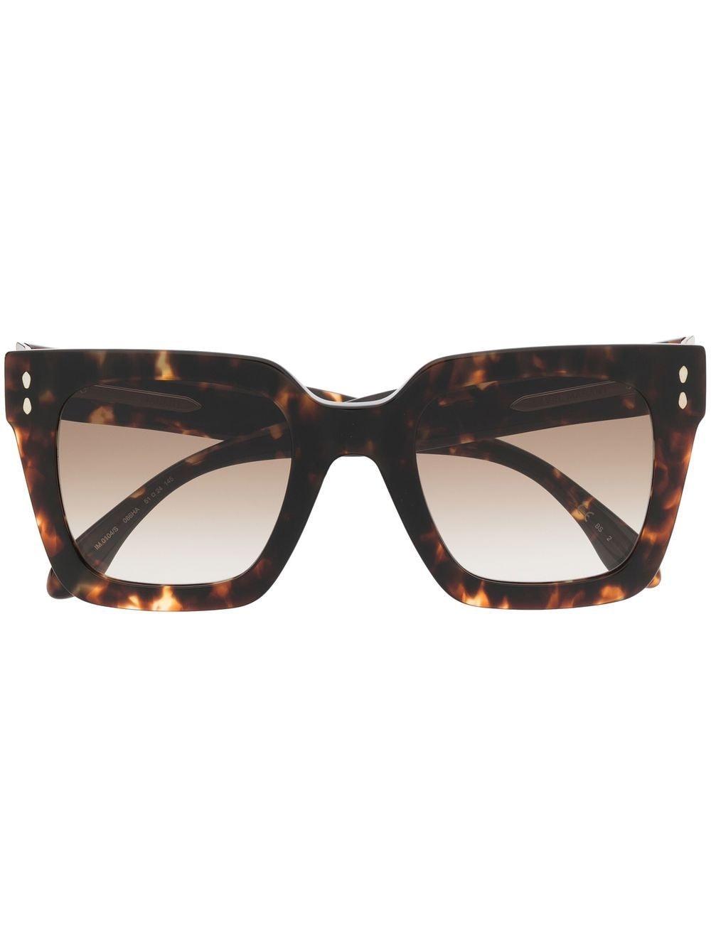 Isabel Marant Tortoiseshell Square Frame Oversized Sunglasses In Brown