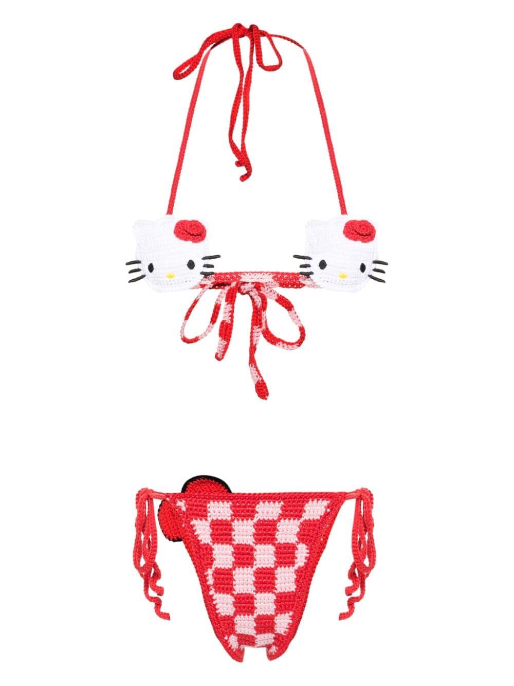 Gcds Hello Kitty Crochet Bikini in Red | Lyst