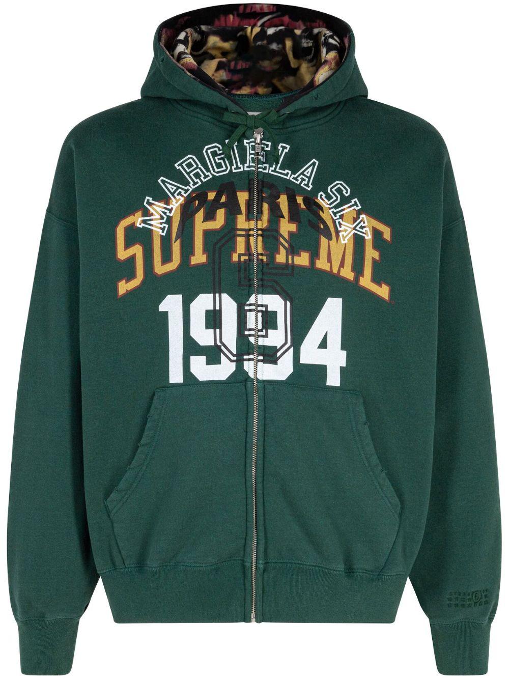Supreme X Mm6 Maison Margiela Zip-up Hoodie in Green | Lyst Supreme X Mm6 Maison Margiela Zip-up Hoodie in Green | Lyst