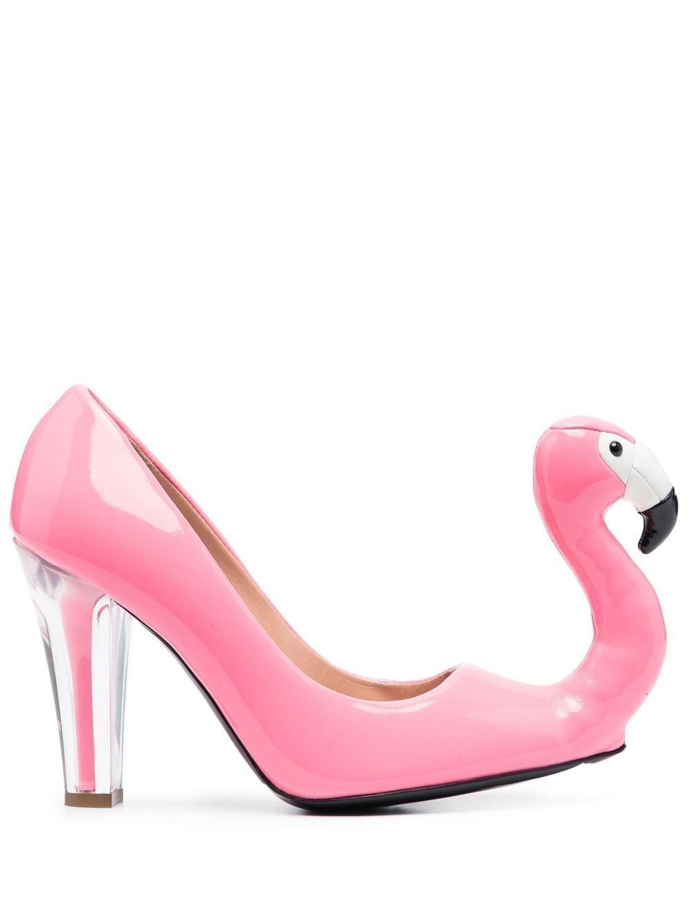 Moschino Flamingo-detail 100mm Pumps in Pink | Lyst