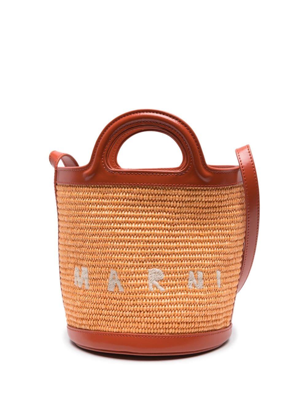 Marni Mini Tropicalia Bucket Bag in Orange | Lyst