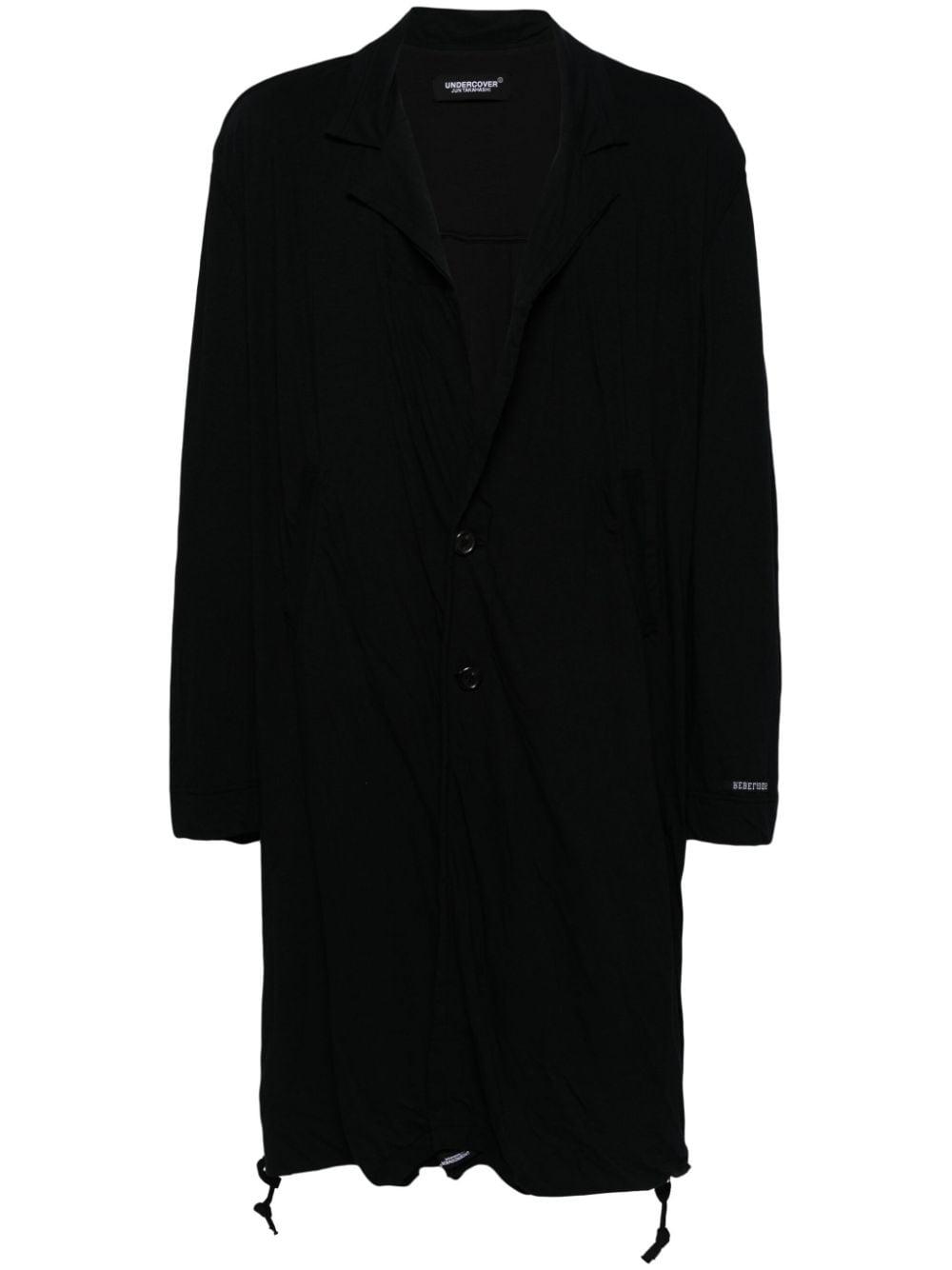 Undercover Logo-embroidered Cotton Coat in Black for Men | Lyst