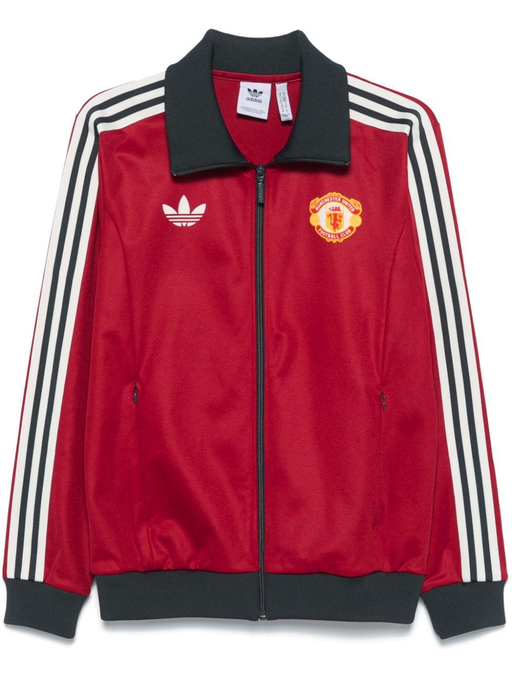 adidas Manchester United Track Jacket in Red for Men | Lyst