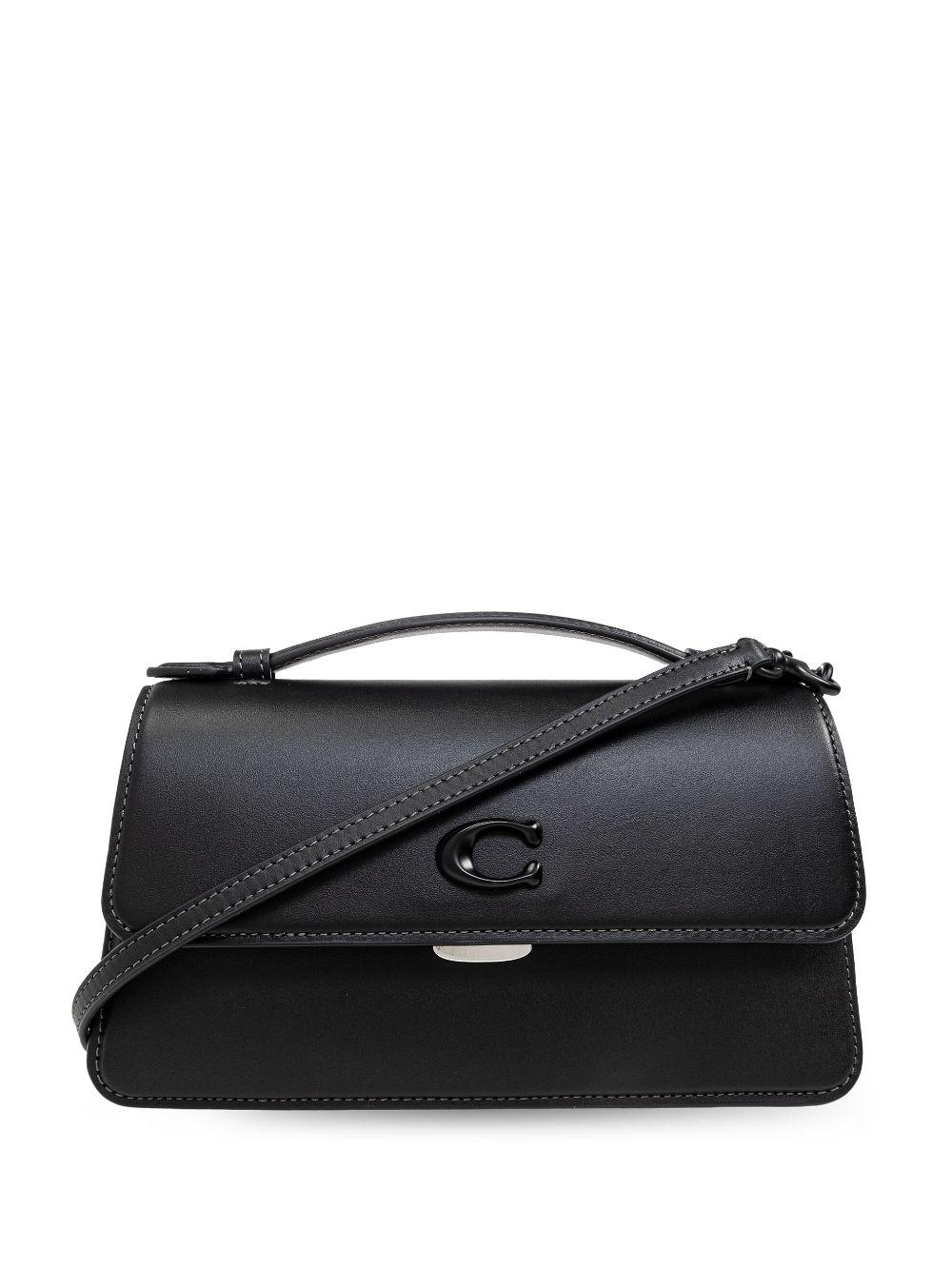 COACH Juno Leather Tote Bag in Black | Lyst