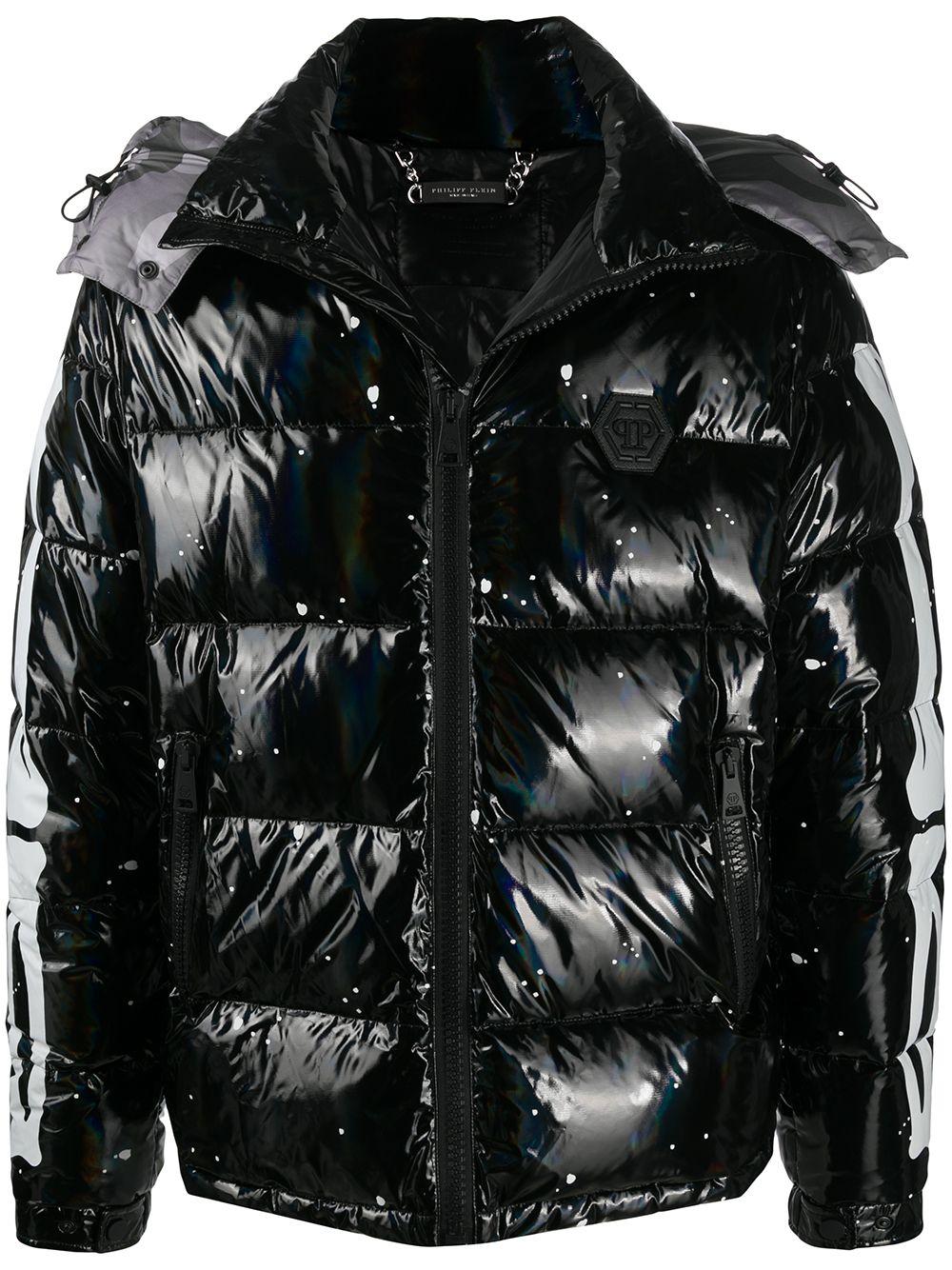 Philipp Plein Skeleton Puffer Coat in Black for Men - Lyst
