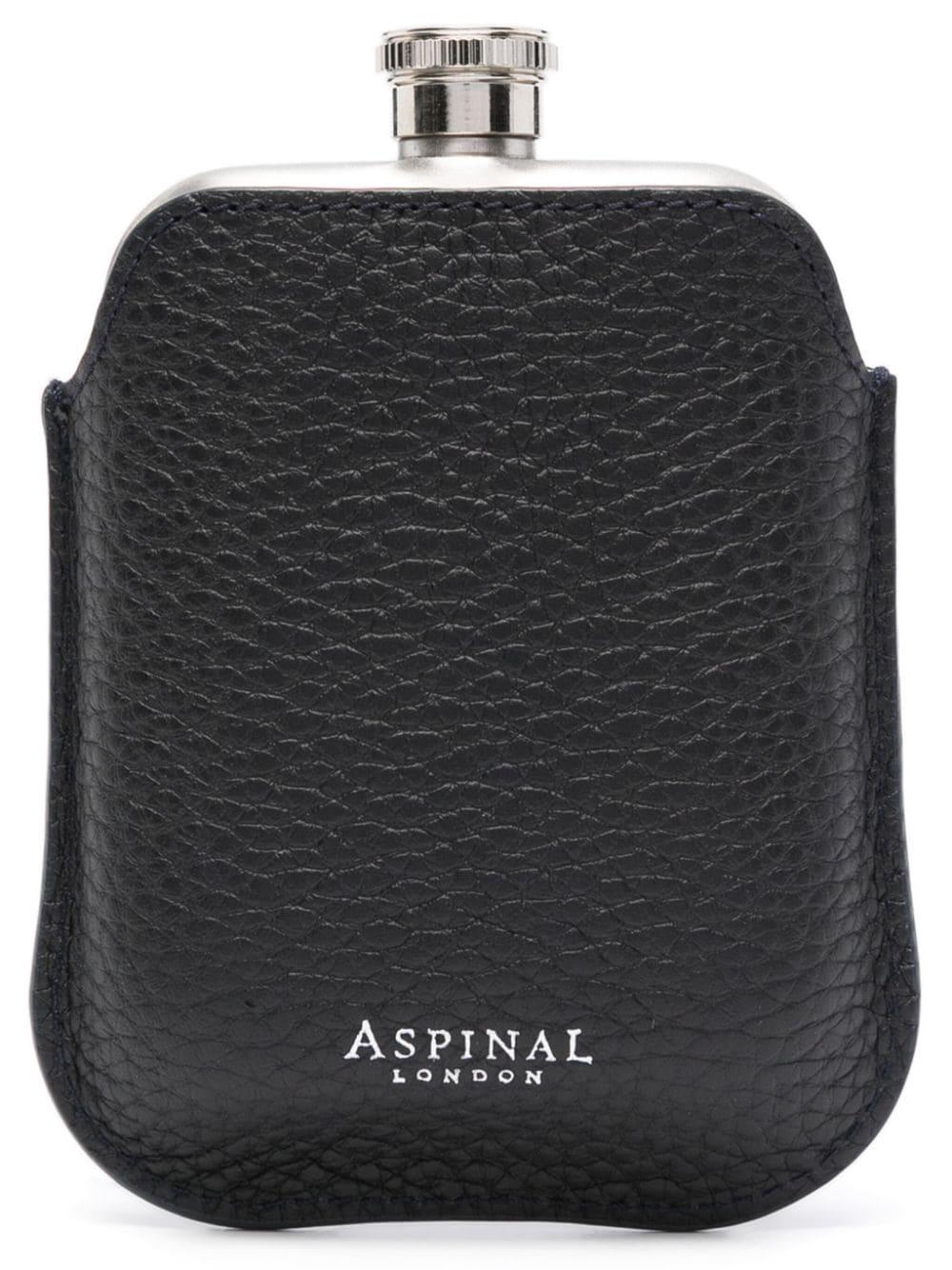 Aspinal of London Logo-Stamp Round Hip Flask in Black for Men | Lyst