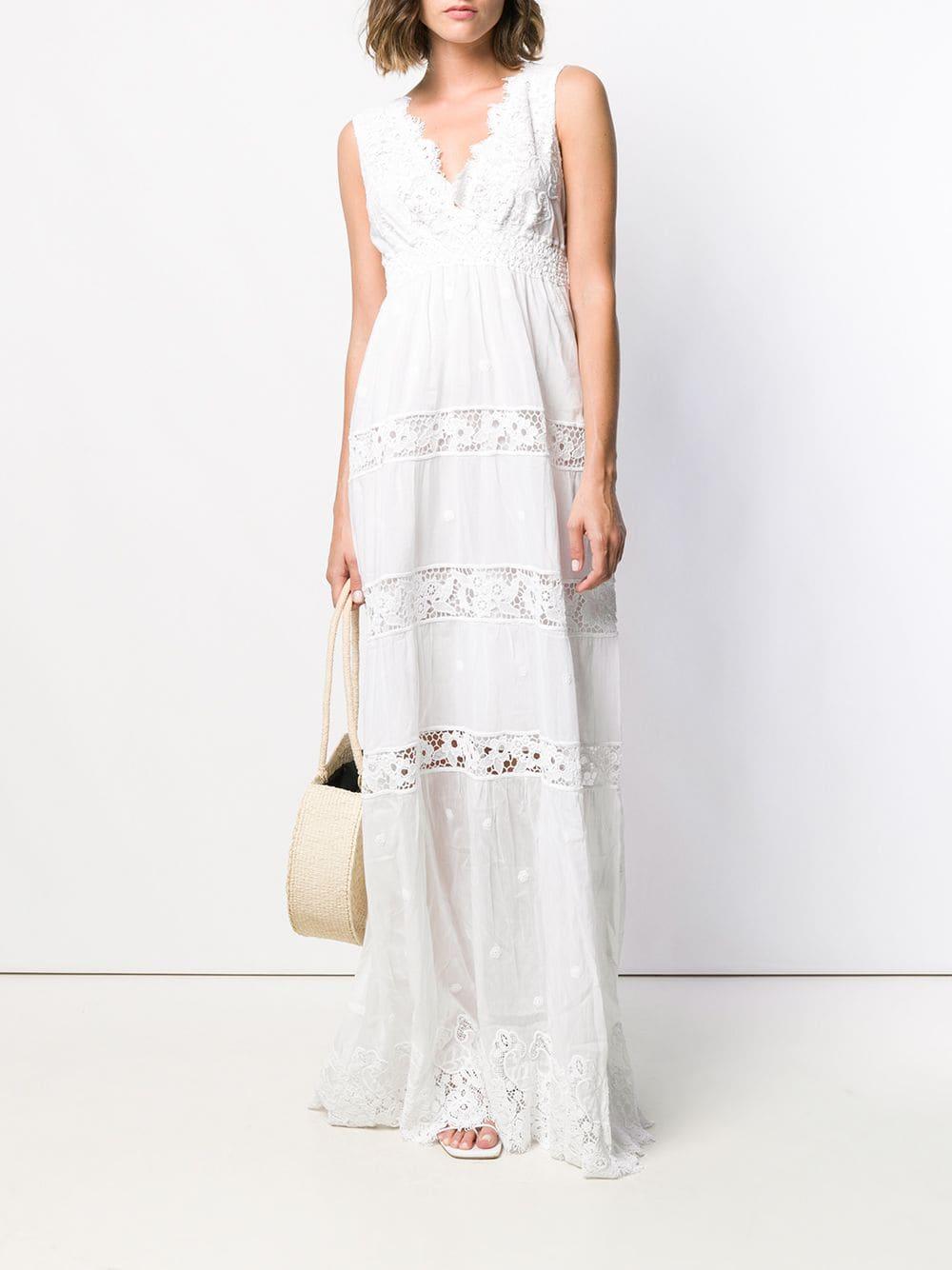 Temptation Positano Cotton Linate Dress in White - Lyst