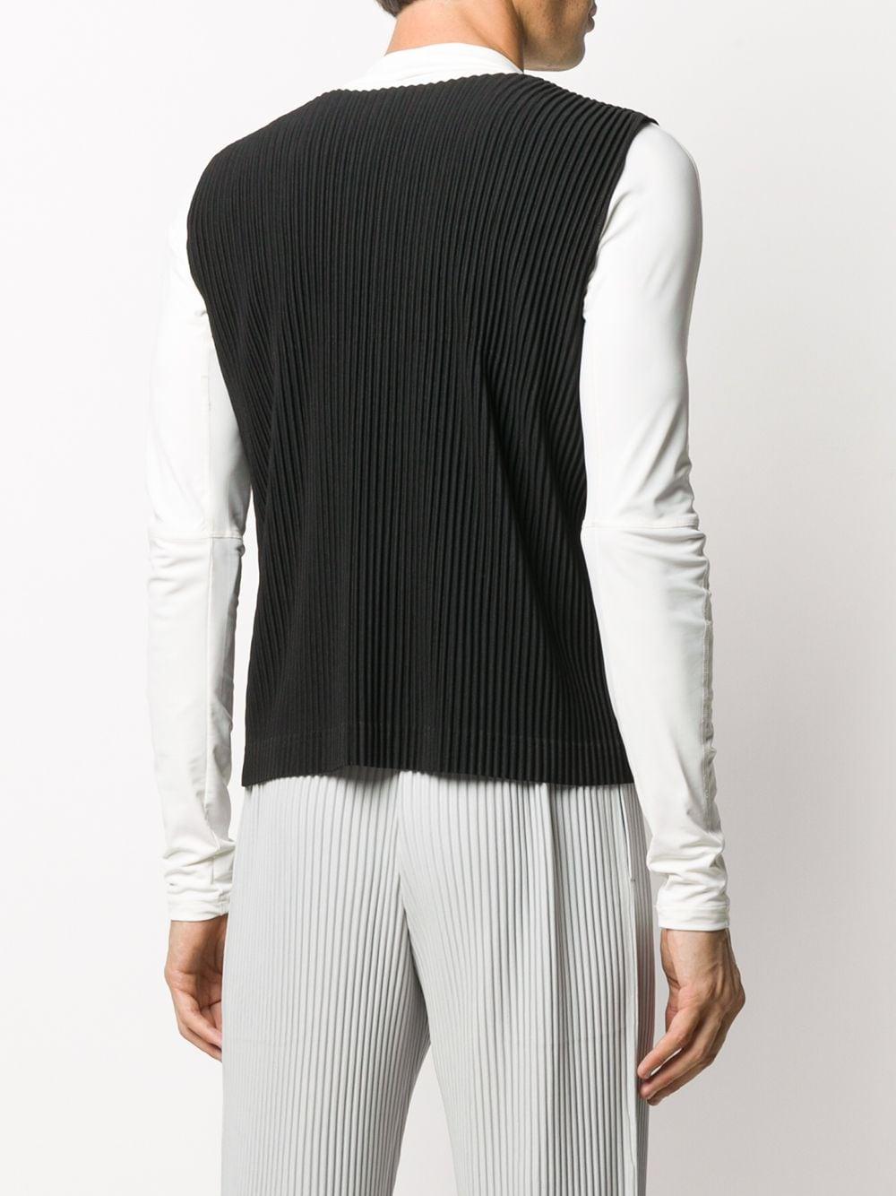 Homme Plissé Issey Miyake Synthetic Pleated Waistcoat in Black for Men ...