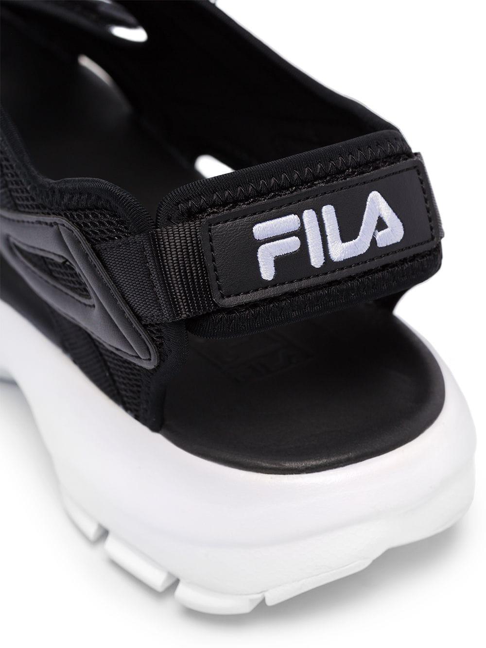 Fila Rubber Disruptor Touch Strap Sandals In Black For Men Lyst