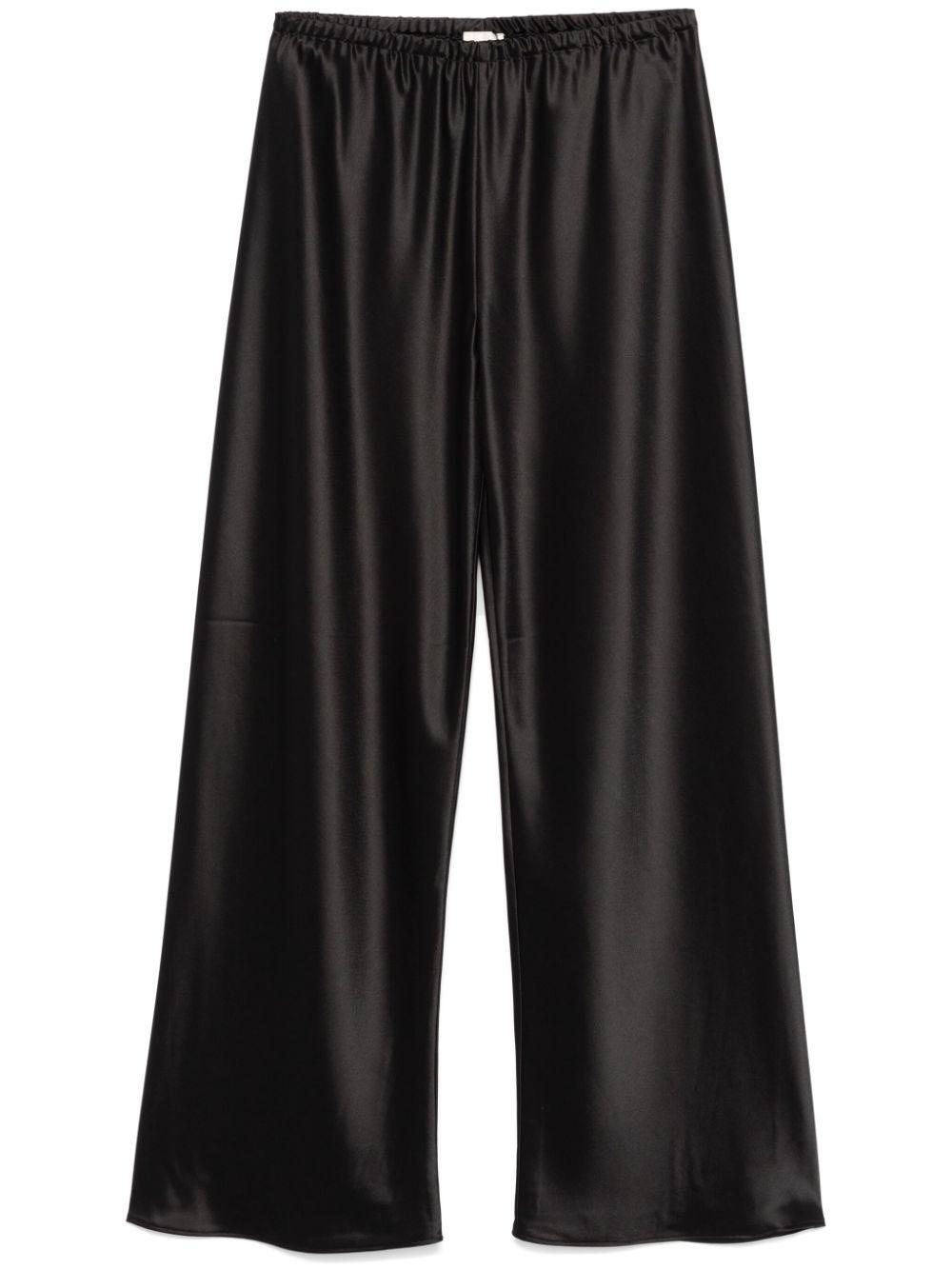 Almada Label Bias Satin Trousers in Black | Lyst