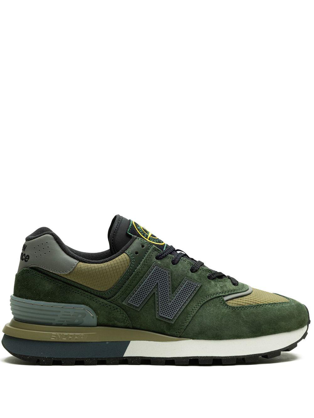 New Balance X Stone Island 574 Legacy "Dark" Sneakers in Green for Men ...