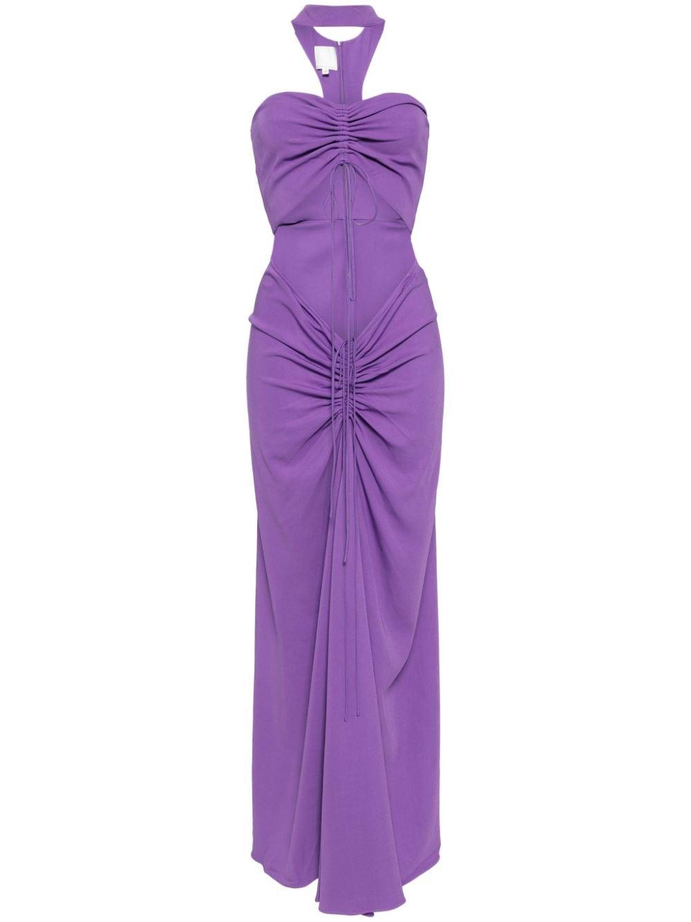 Christopher Esber Reverse Halter Disconnect Maxi Dress in Purple | Lyst