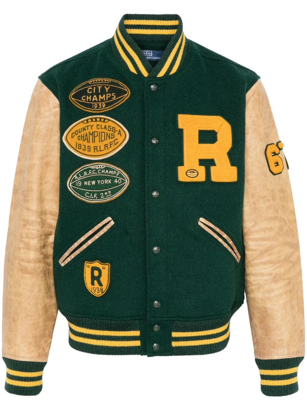 Polo Ralph Lauren The Iconic Letterman Varsity Jacket in Green for Men ...