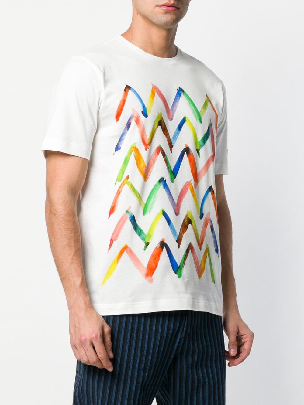 Missoni Cotton Zig-zag Print T-shirt in White for Men - Lyst Missoni Cotton Zig-zag Print T-shirt in White for Men - Lyst