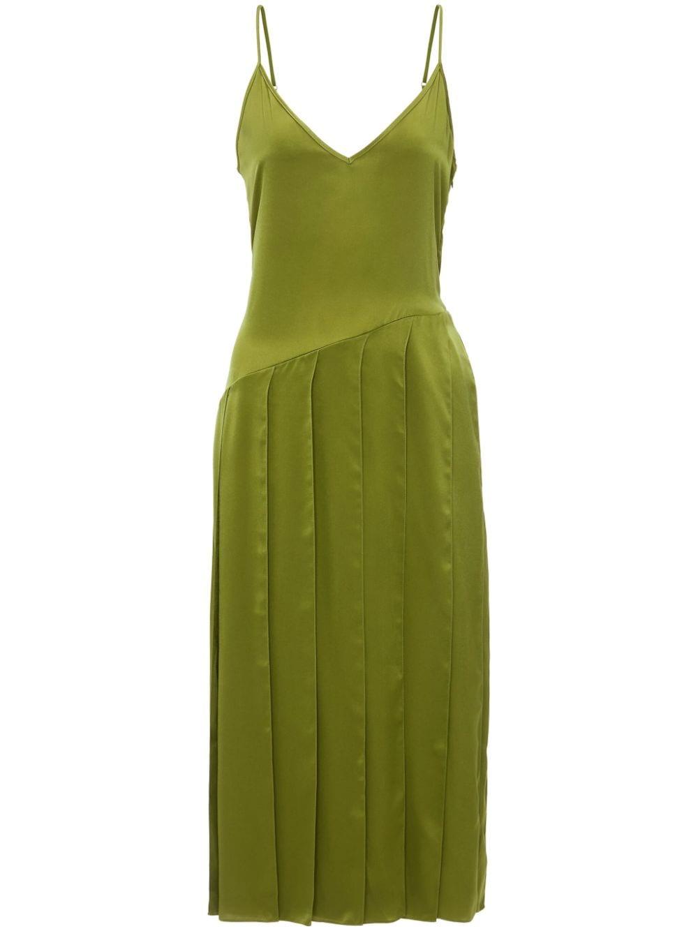 JW Anderson Ribbon-Panel Midi Dress in Green | Lyst