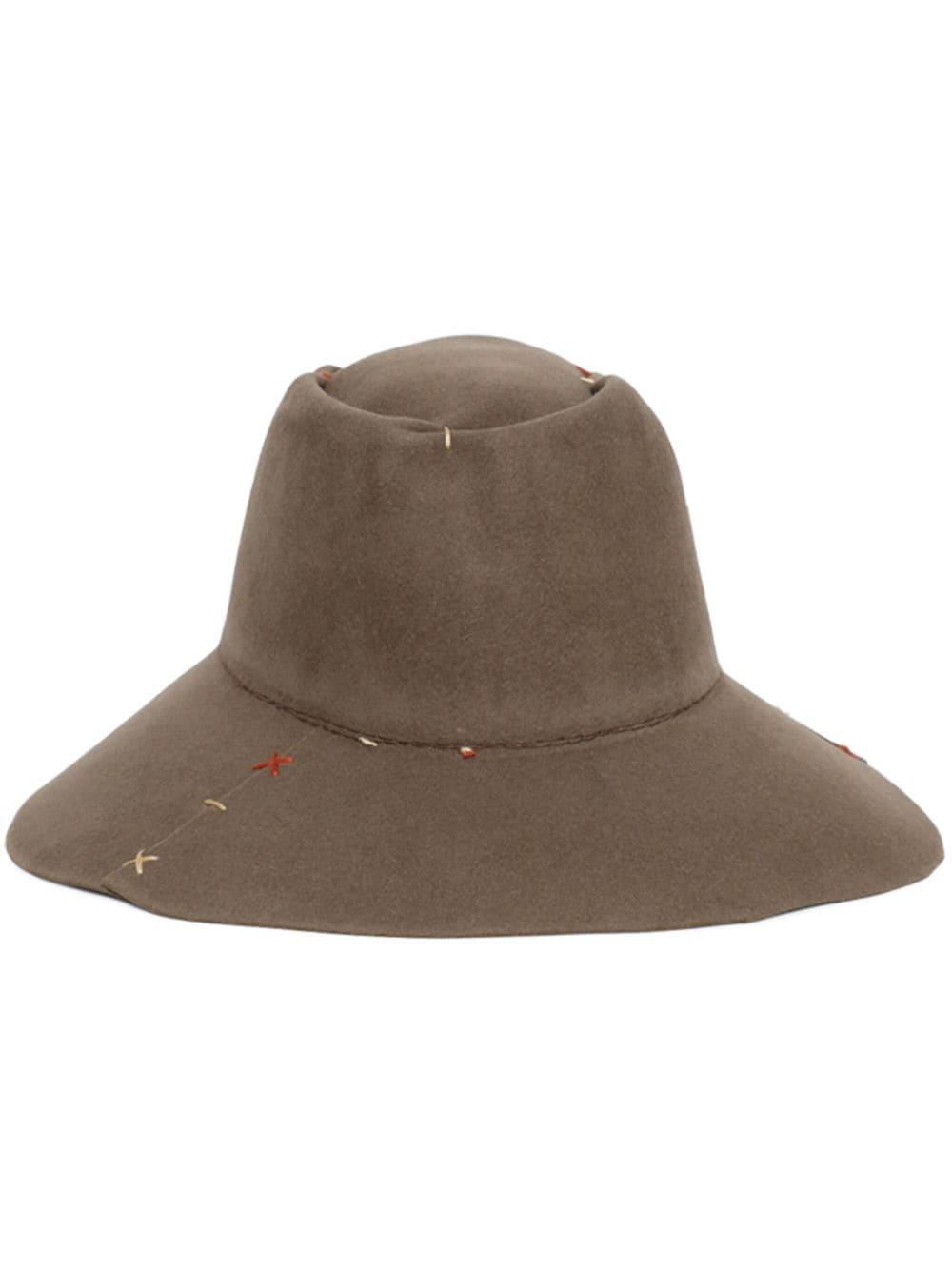 Nick Fouquet Crow Stitch Bucket Hat in Brown for Men | Lyst
