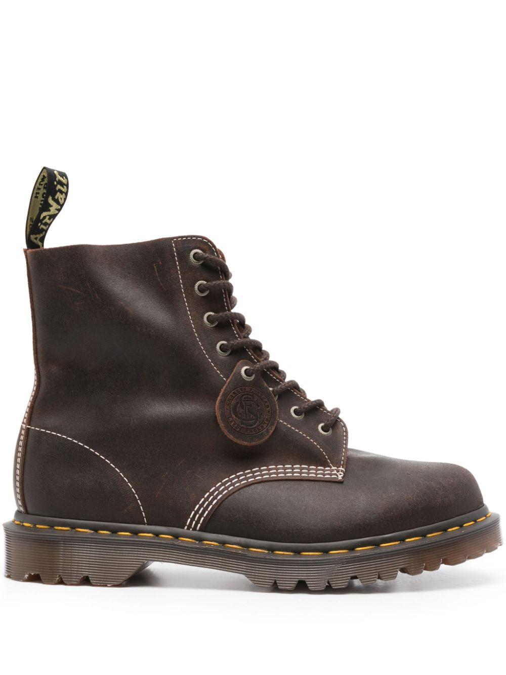 Dr. Martens 1460 Wax Commander Boots in Brown | Lyst