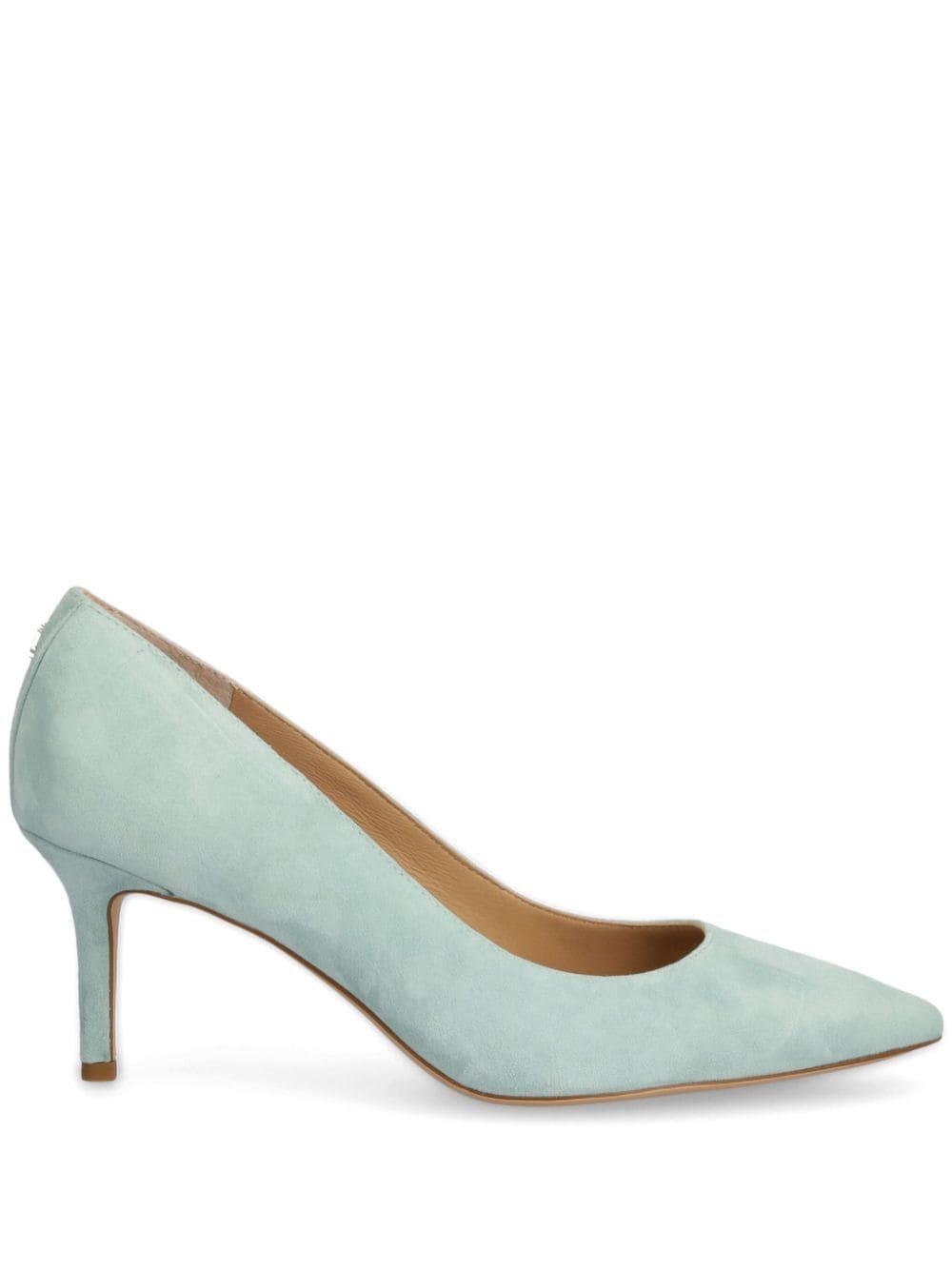 Ralph Lauren Logo-Lettering Suede Pumps in Green | Lyst UK