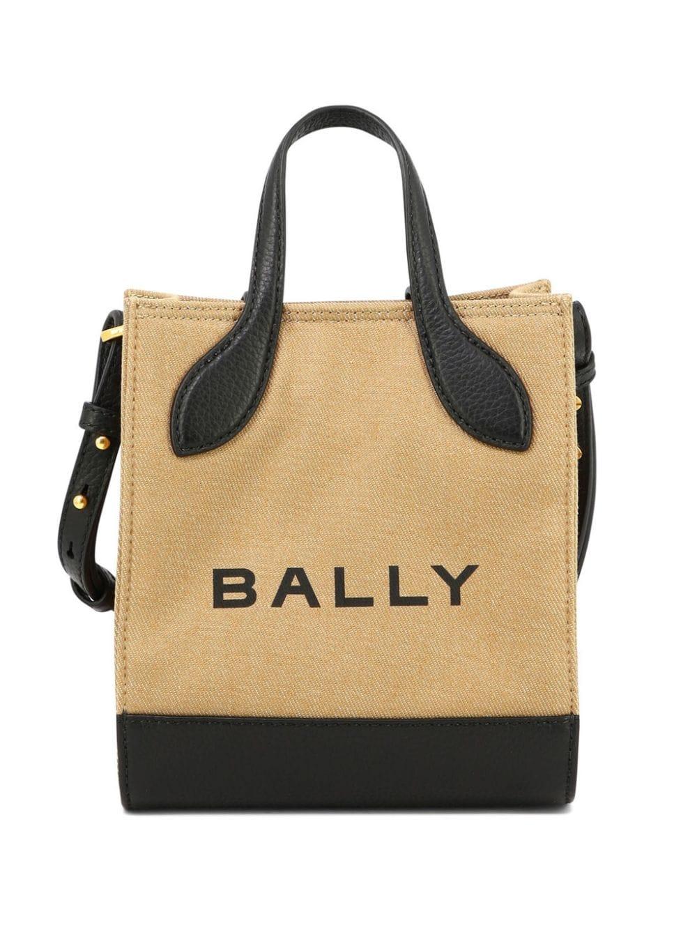 Bally Bar Logo-Print Tote Bag in Natural | Lyst