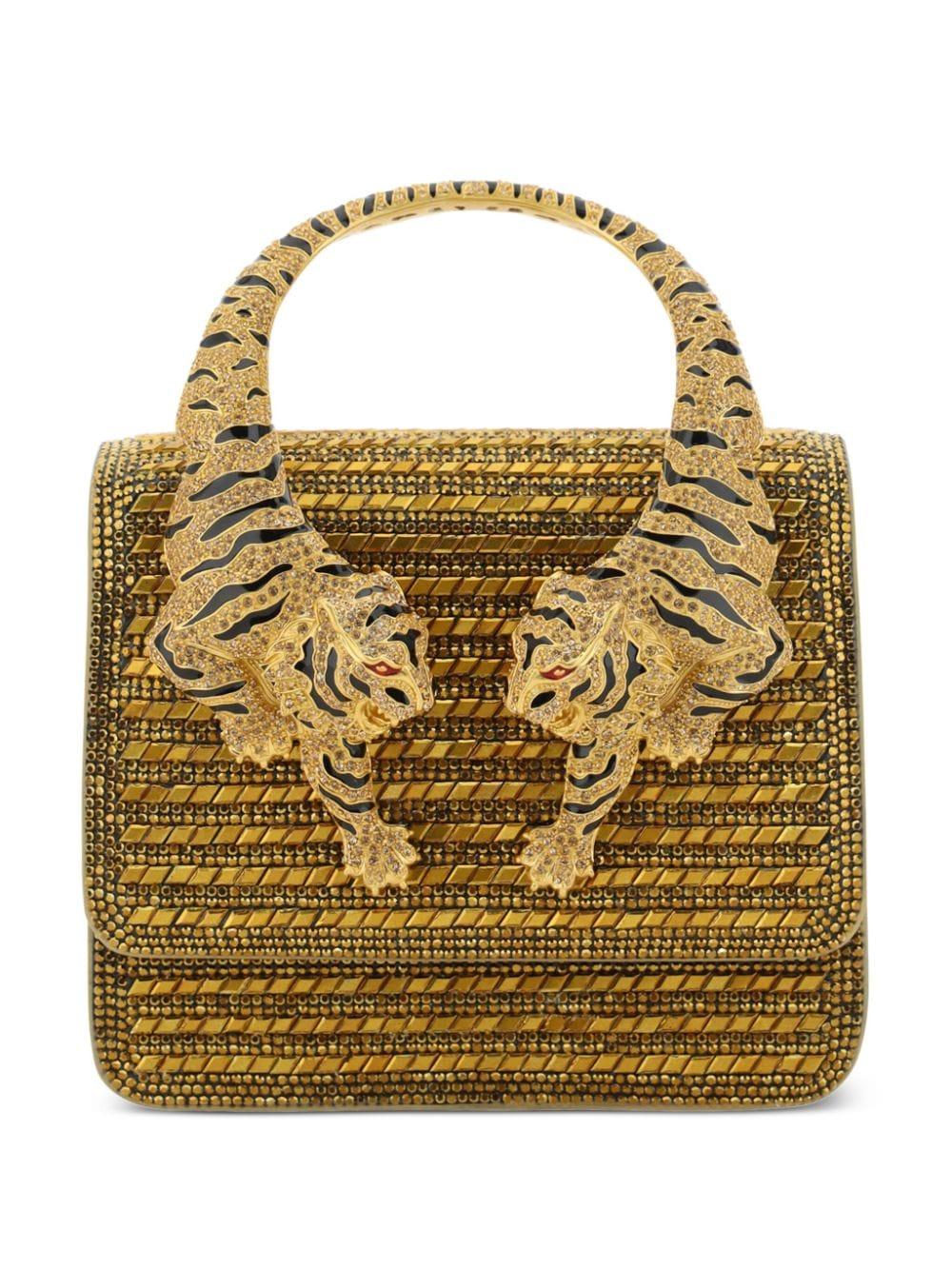Roberto Cavalli Small Roar Top-Handle Bag in Metallic | Lyst
