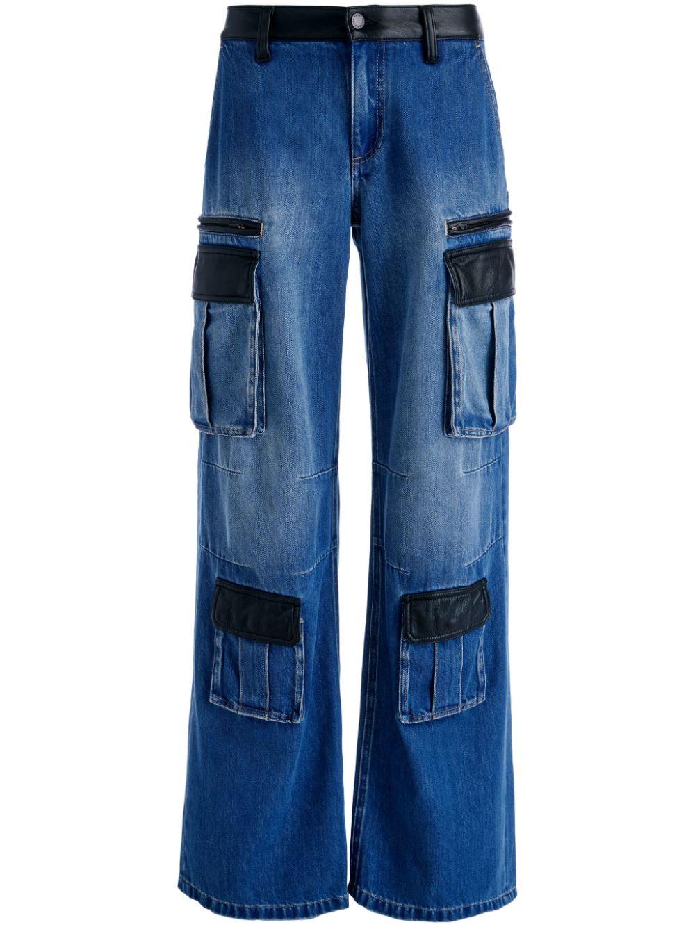 Alice + Olivia Joette Low-rise Cargo Jeans in Blue | Lyst Alice + Olivia Joette Low-rise Cargo Jeans in Blue | Lyst