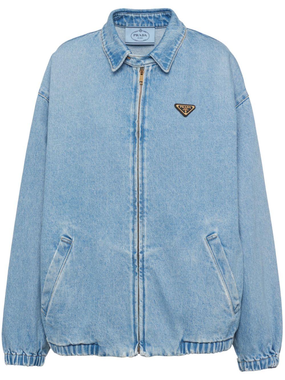 Prada Denim Jacket in Blue | Lyst