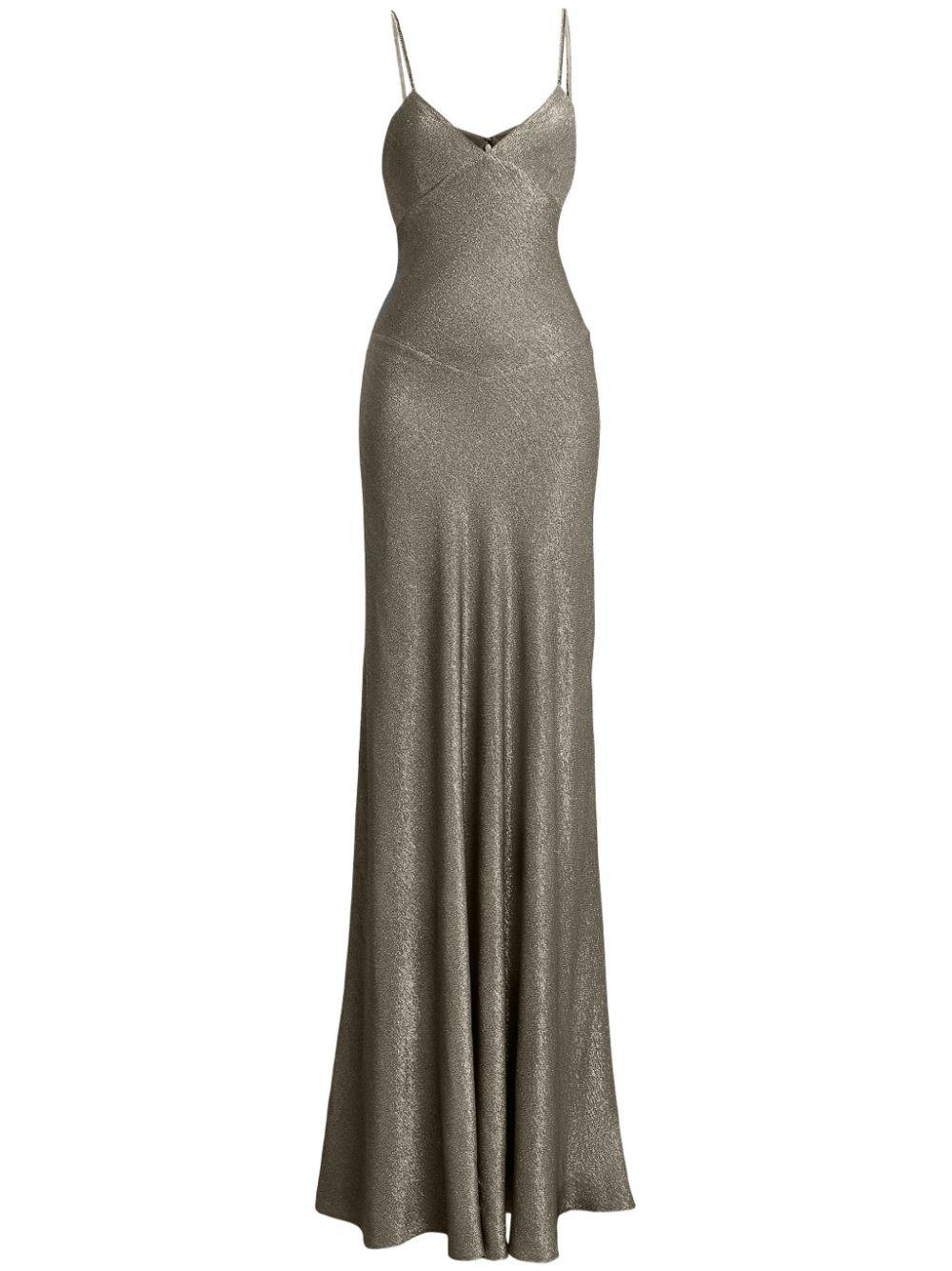 Ralph Lauren Natalie Gown in Metallic | Lyst